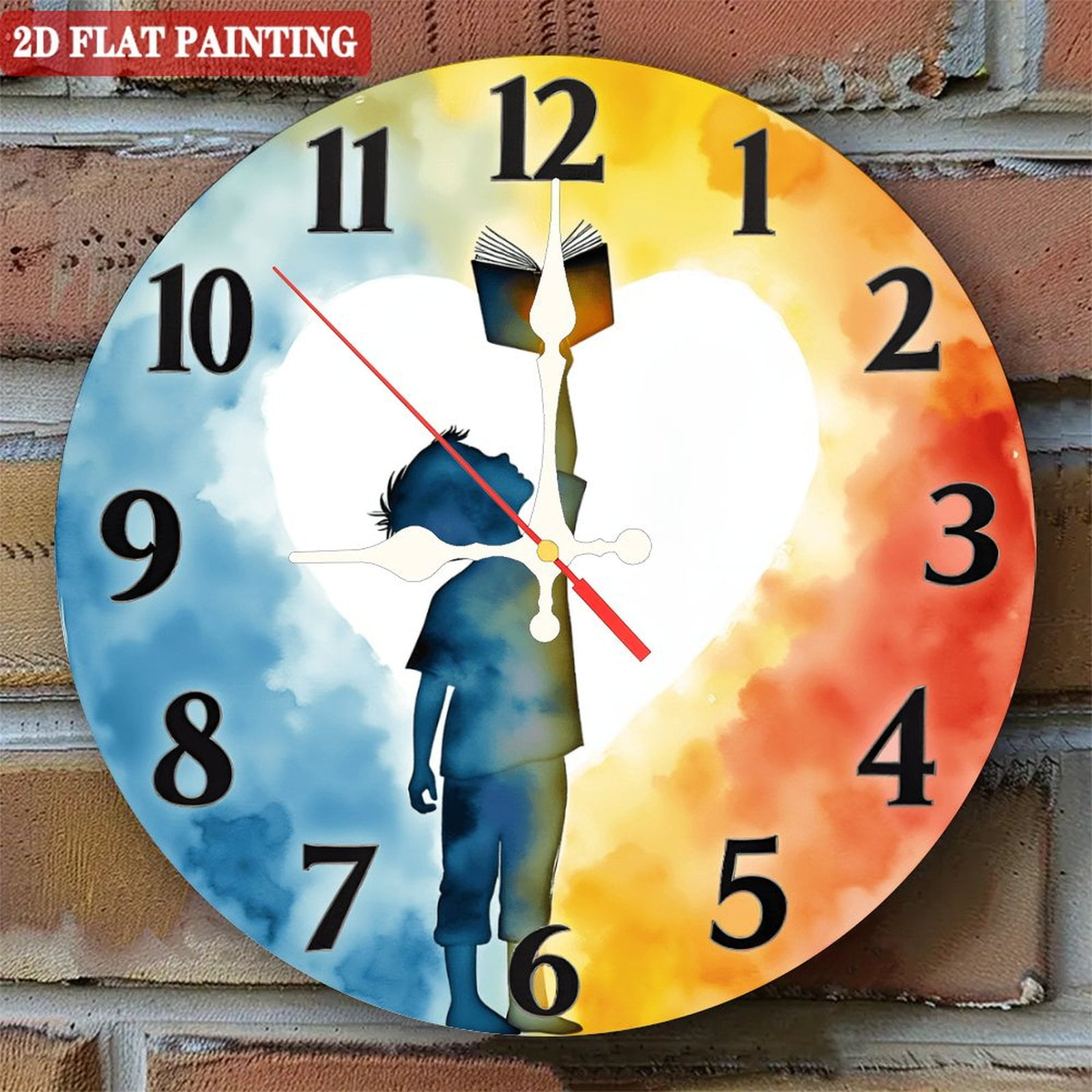 A child with a book, a whimsical and inspiring decor piece. 12-inch ...