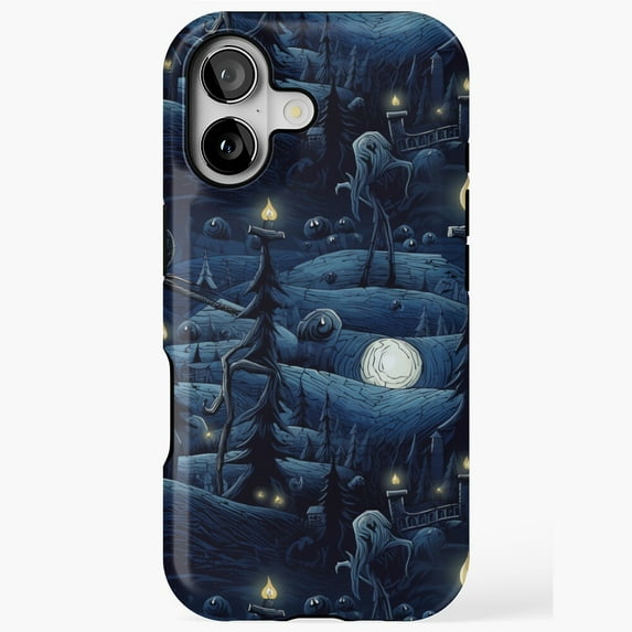A creepy Halloween Pattern Protective Case for iPhone 11 12 13 14 15 16 ...