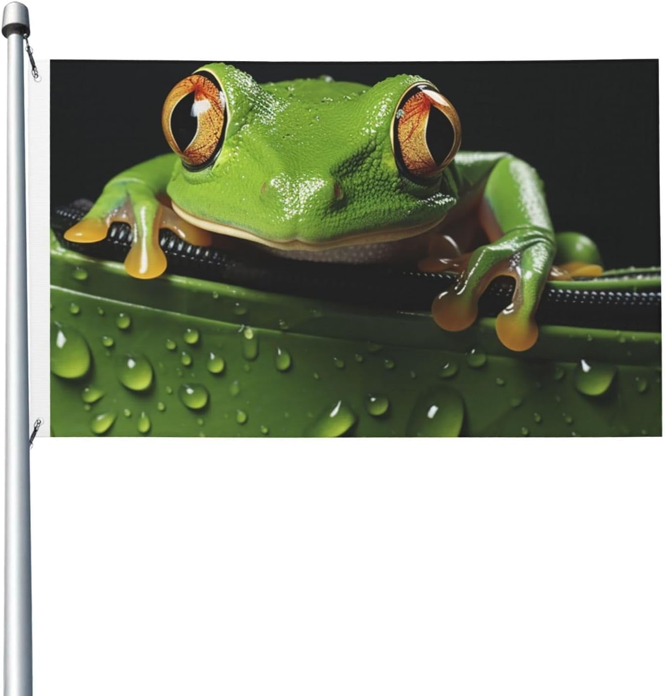 A cute tree frog Garden Flag Welcome Flags for Outside Holiday Banner ...