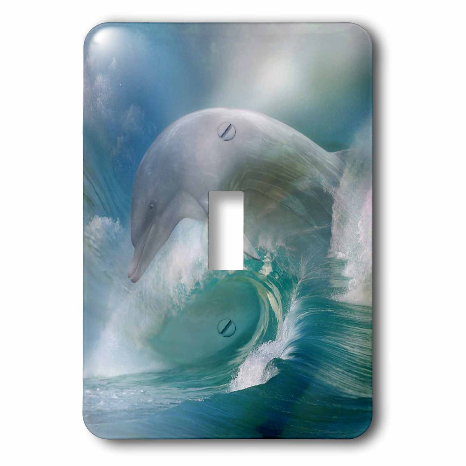 A dolphin unites with roaring waves single toggle switch lsp-172926-1 ...