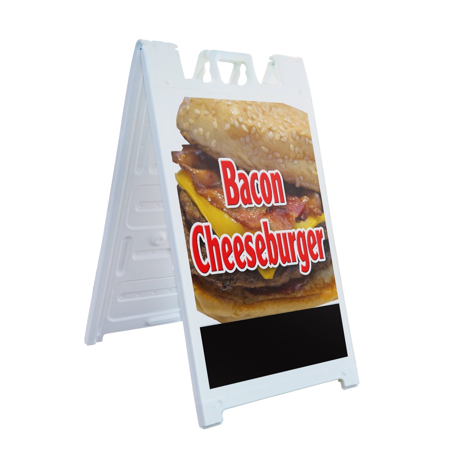 A-frame Sidewalk Bacon Cheeseburger 24" x 36" Double Sided A-Frame ...