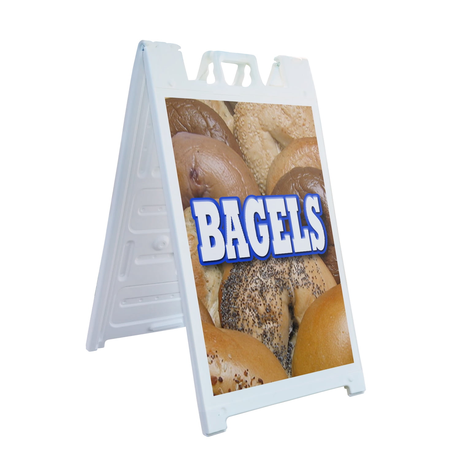 A-frame Sidewalk Bagels 24" x 36" Double Sided A-Frame Sidewalk Sign ...
