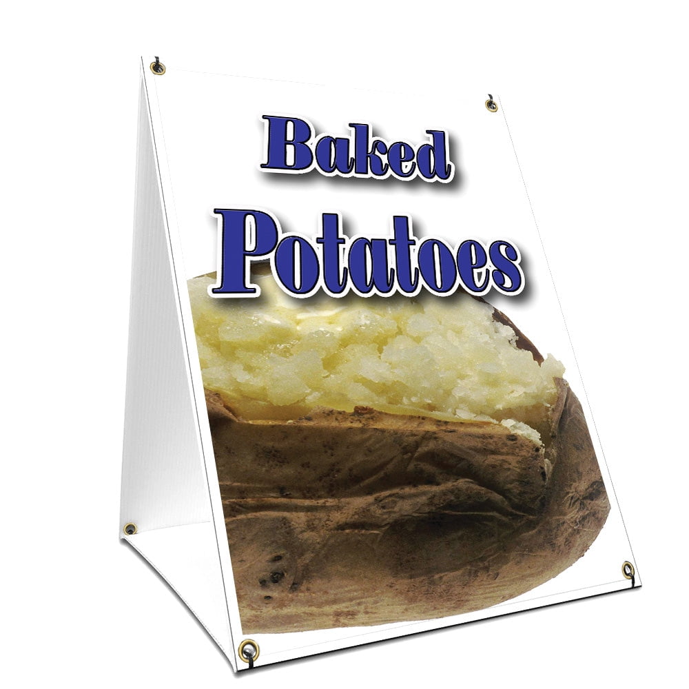A-frame Sidewalk Baked Potato Sign With Graphics On Each Side | 18" X ...