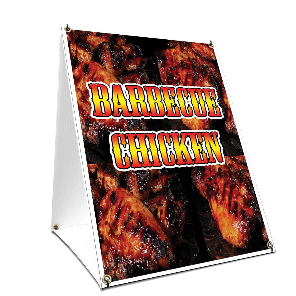 A-frame Sidewalk Barbecue Chicken Sign With Graphics On Each Side | 18 ...