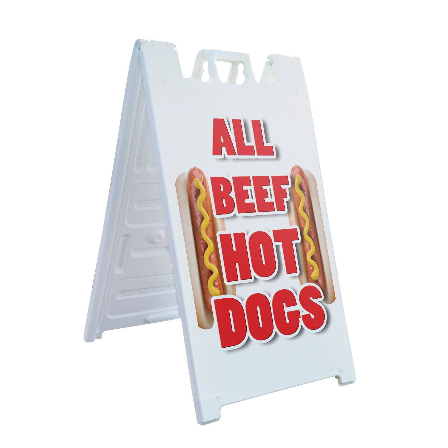 A-frame Sidewalk All Beef Hot Dogs 24" x 36" Double Sided A-Frame ...