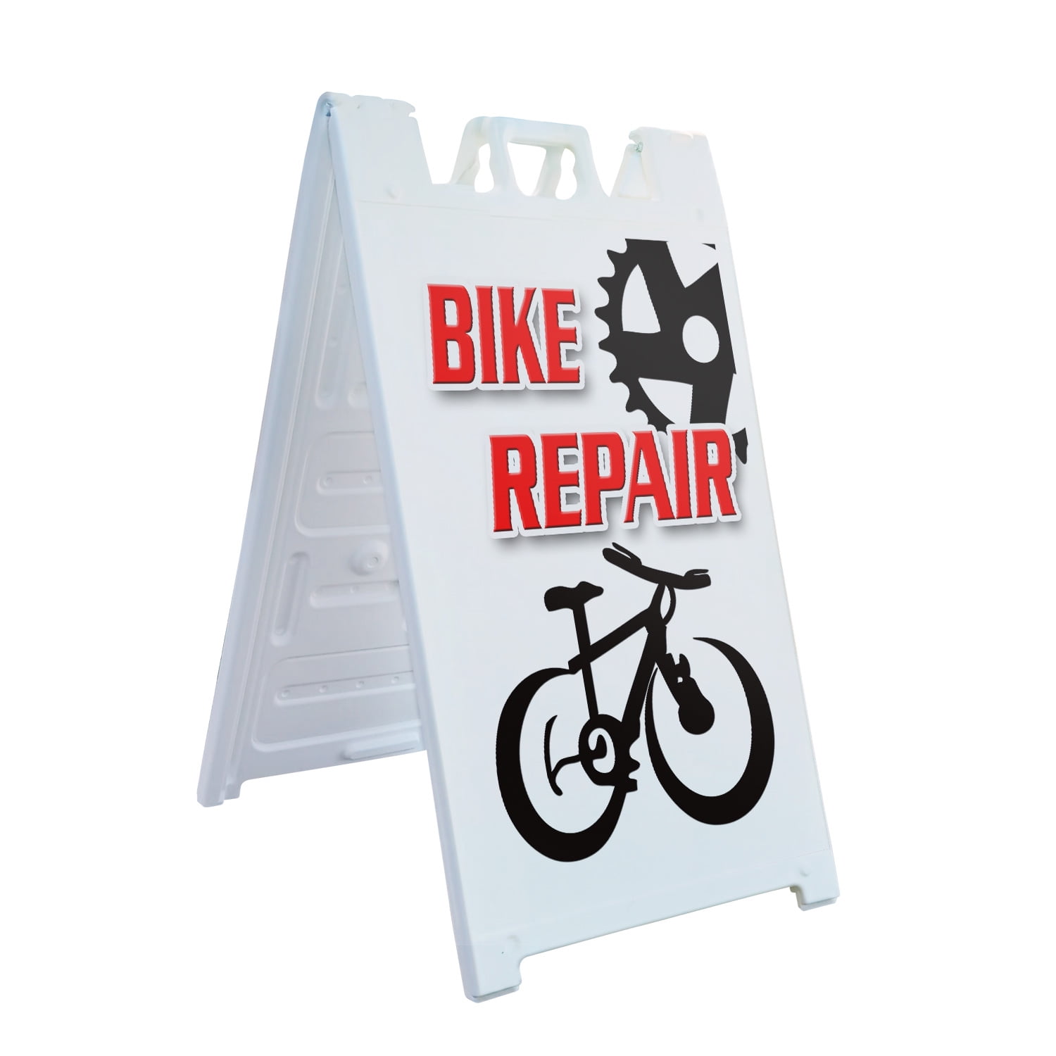 A-frame Sidewalk Bike Repair 24" x 36" Double Sided A-Frame Sidewalk ...