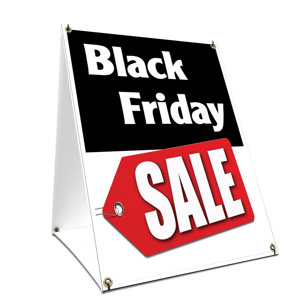A-frame Sidewalk Black Friday Sale Sign With Graphics On Each Side | 24 ...