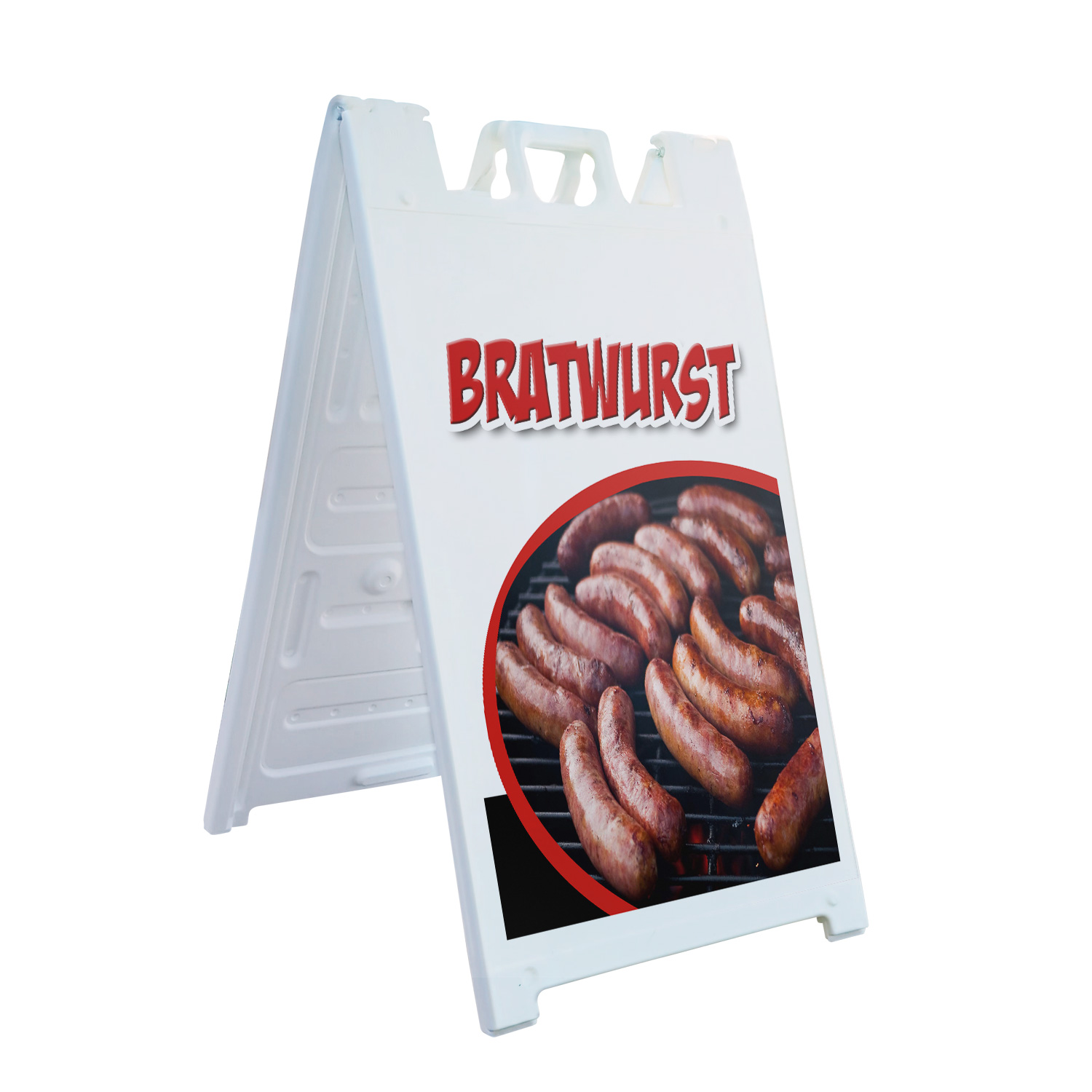 A-frame Sidewalk Bratwurst 24" x 36" Double Sided A-Frame Sidewalk Sign ...