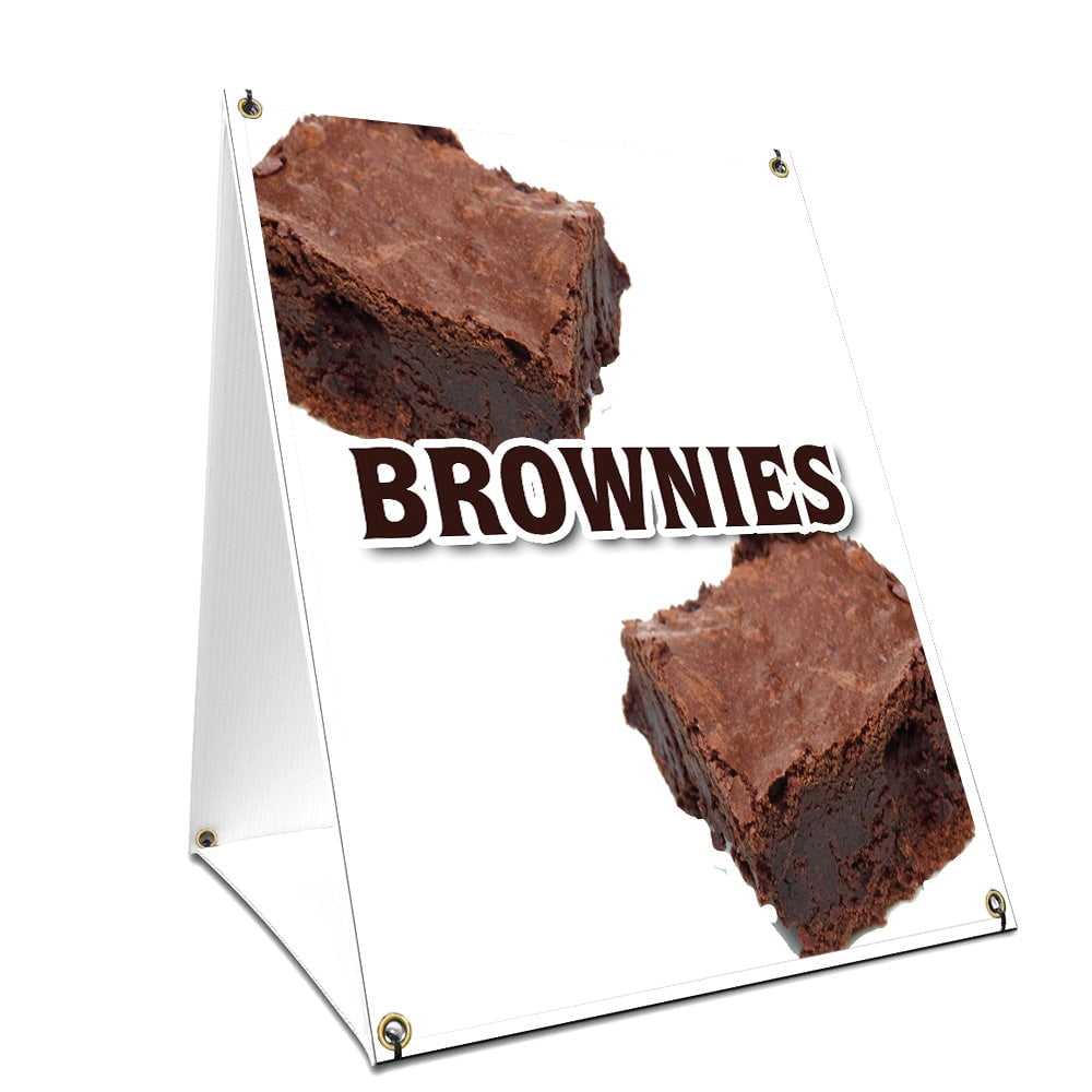 A-frame Sidewalk Brownies Sign With Graphics On Each Side | 24" X 36 ...