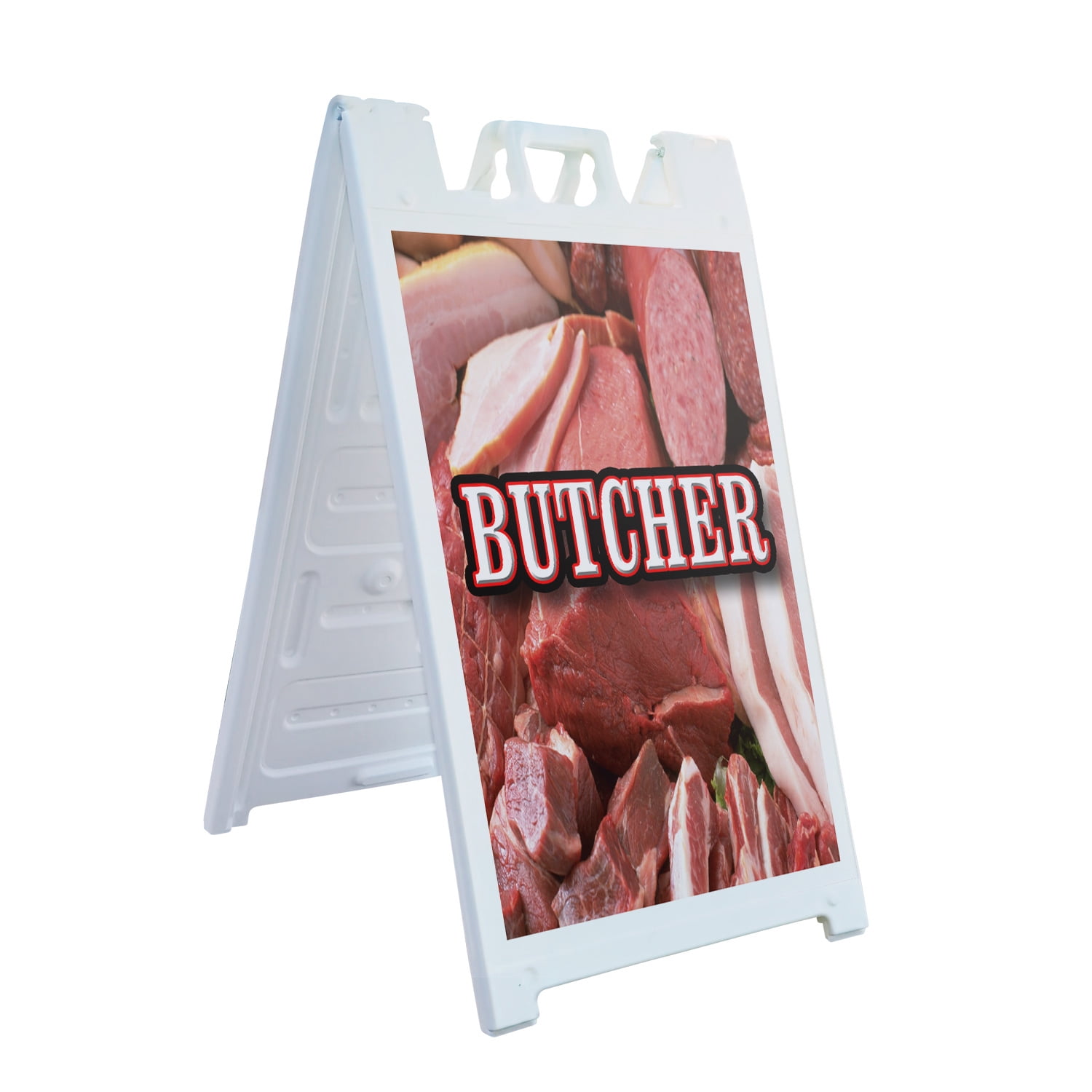 A-frame Sidewalk Butcher 24" x 36" Double Sided A-Frame Sidewalk Sign ...