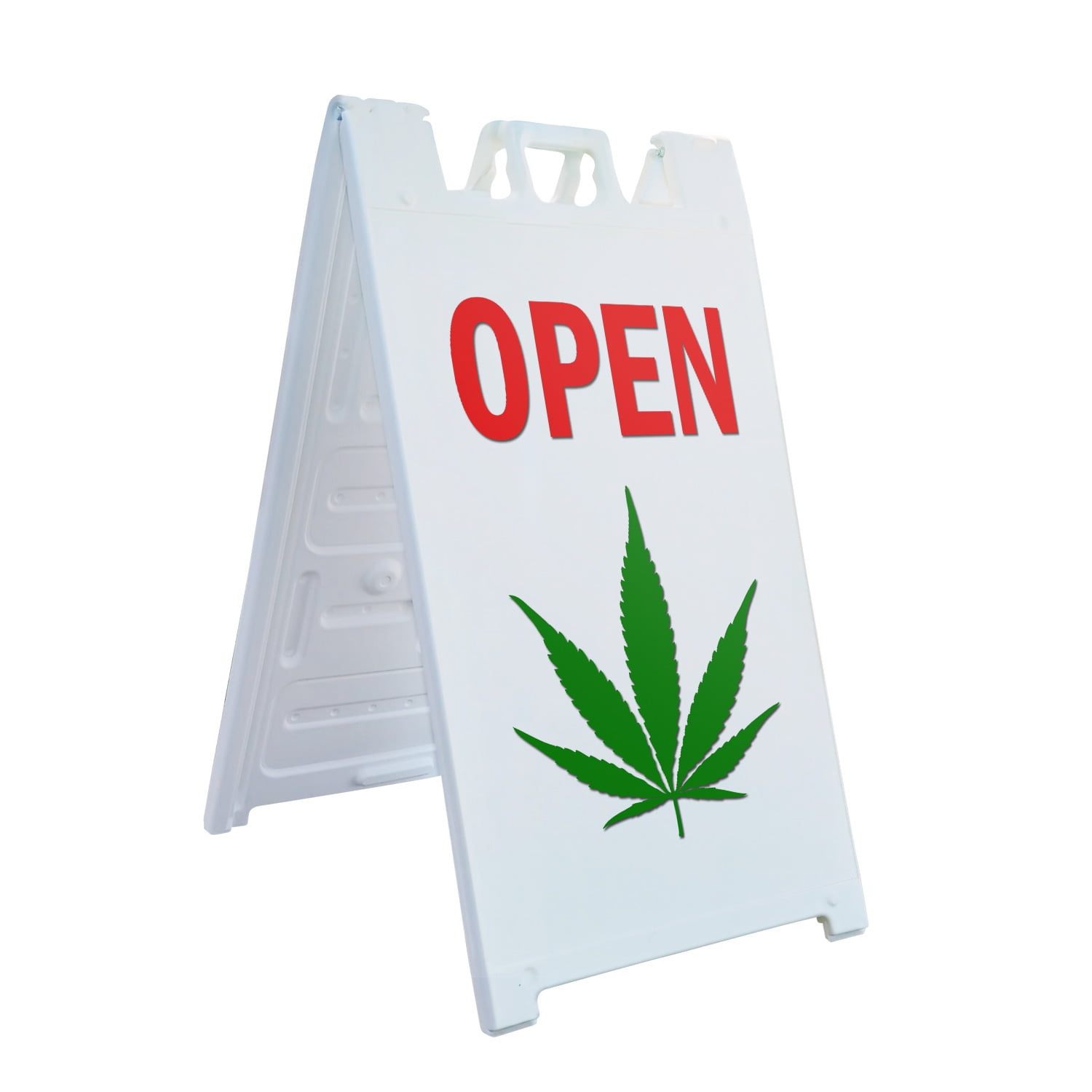 A-frame Sidewalk Cannabis Dispensary Open 24" x 36" Double Sided A ...