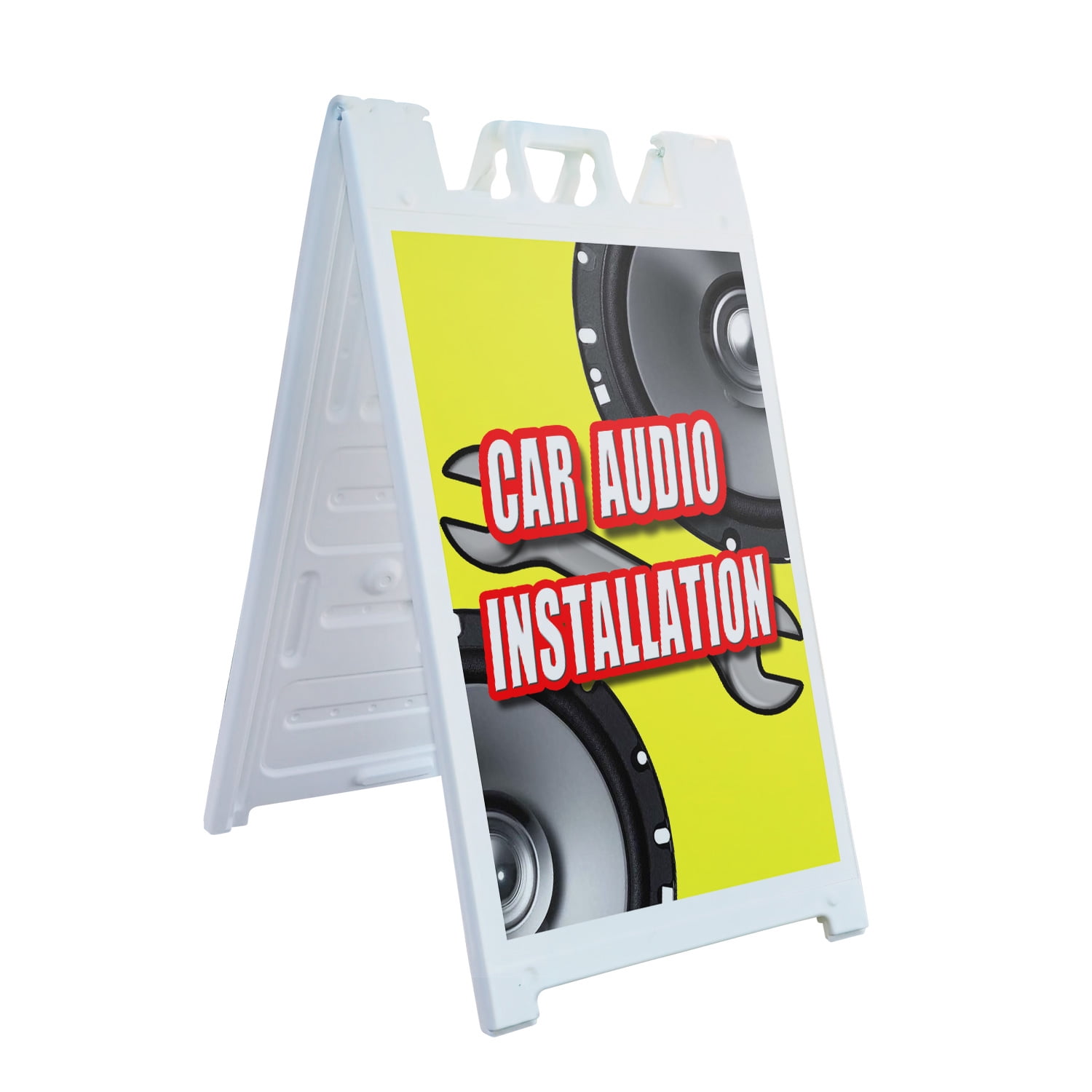 A-frame Sidewalk Car Audio Installation 24" x 36" Double Sided A-Frame ...