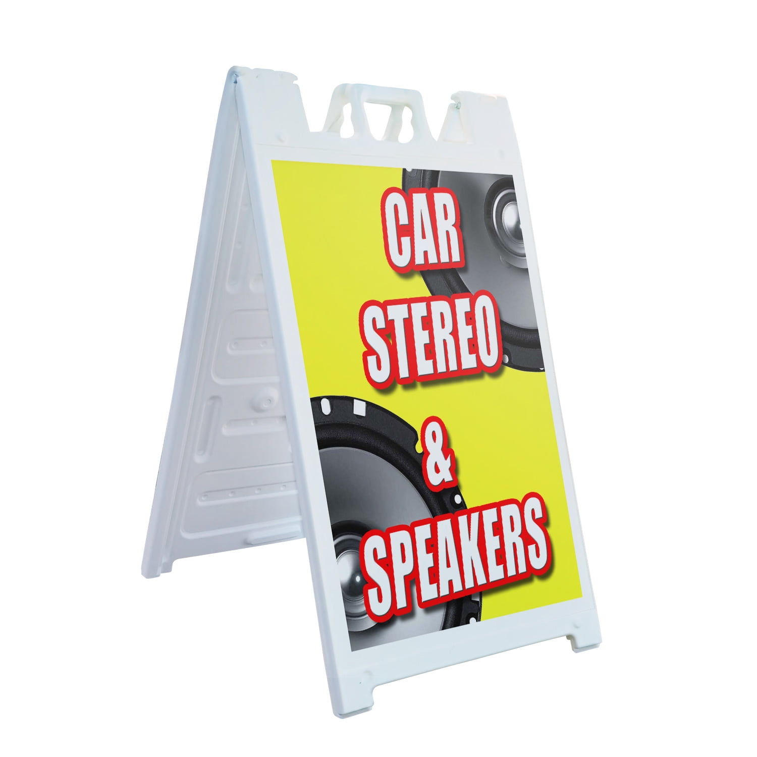 A-frame Sidewalk Car Stereo & Speakers 24" x 36" Double Sided A-Frame ...