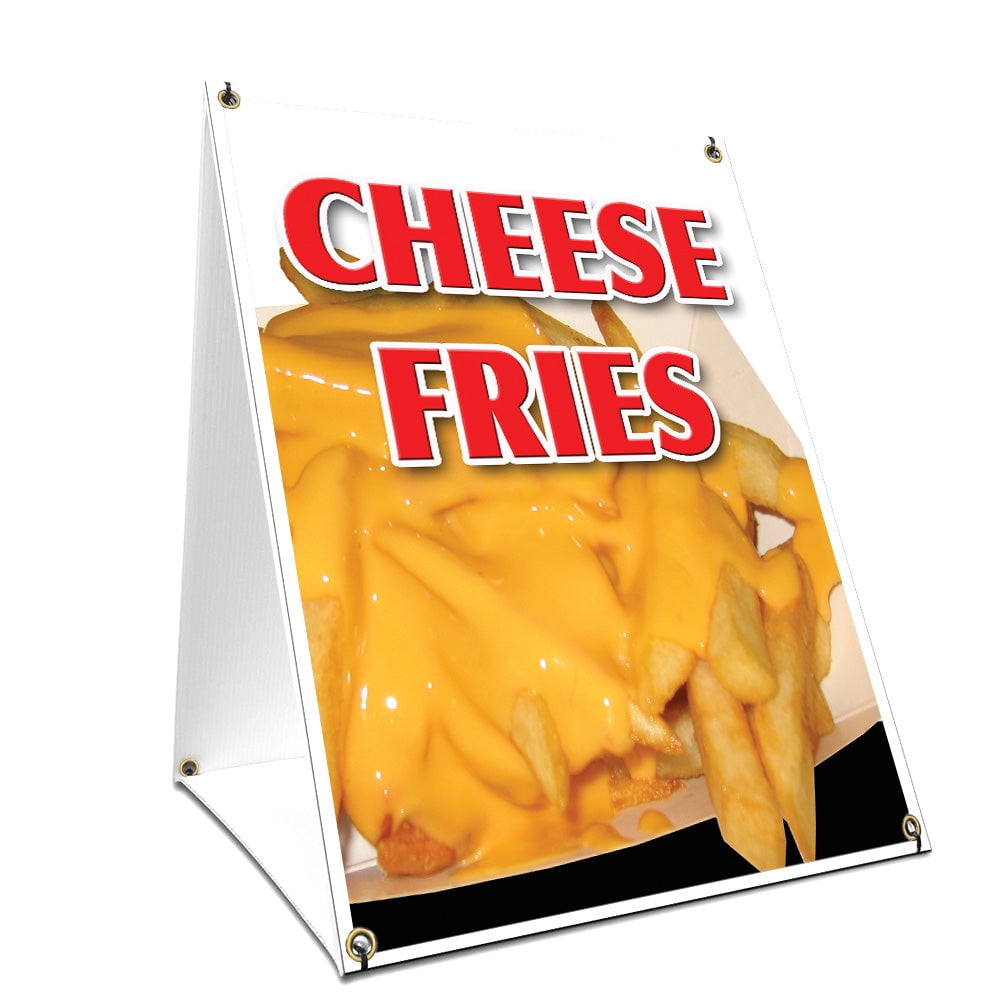 A-frame Sidewalk Cheese Fries Sign With Graphics On Each Side | 18" X ...