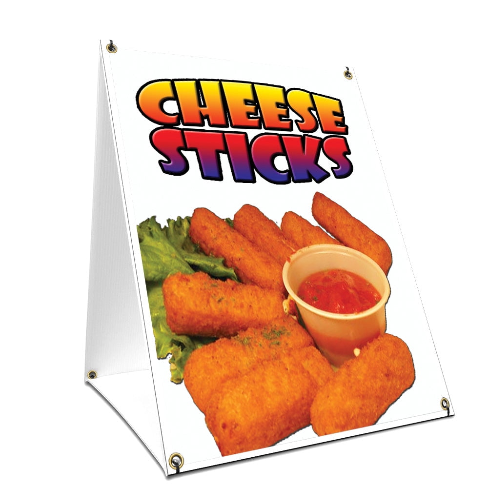 A-frame Sidewalk Cheese Sticks Sign With Graphics On Each Side | 18" X ...