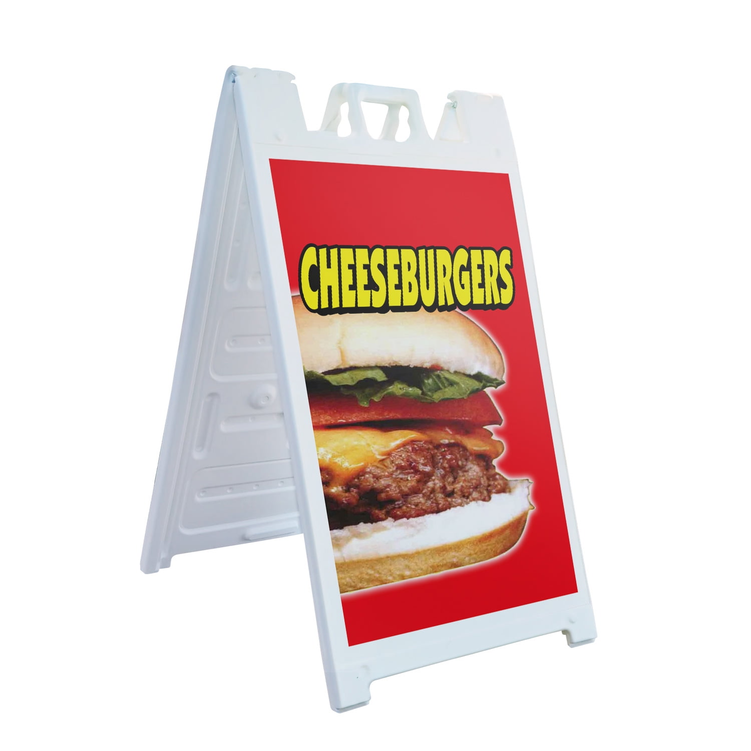 A-frame Sidewalk Cheeseburgers 24" x 36" Double Sided A-Frame Sidewalk ...