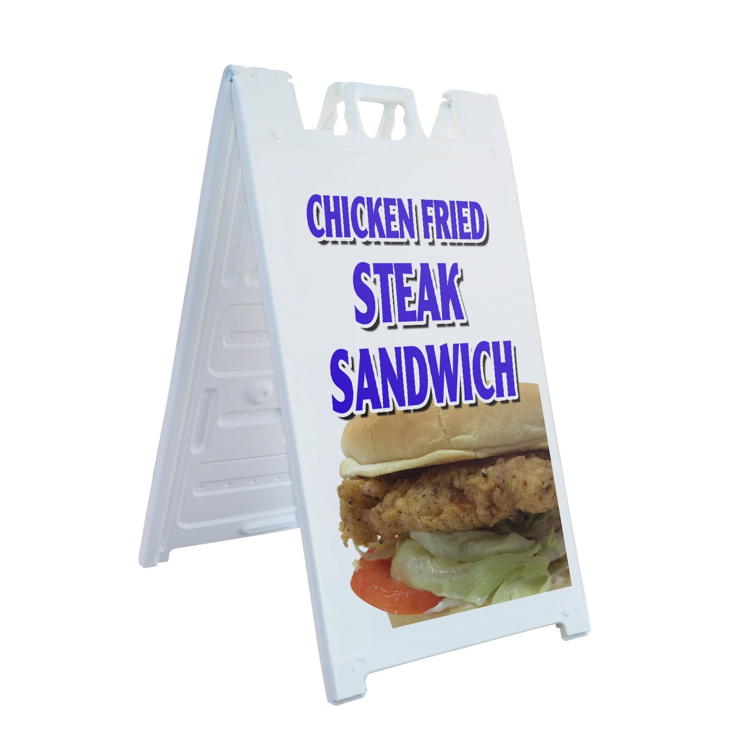 A-frame Sidewalk Chicken Fried Steak Sandwich 24" x 36" Double Sided A ...