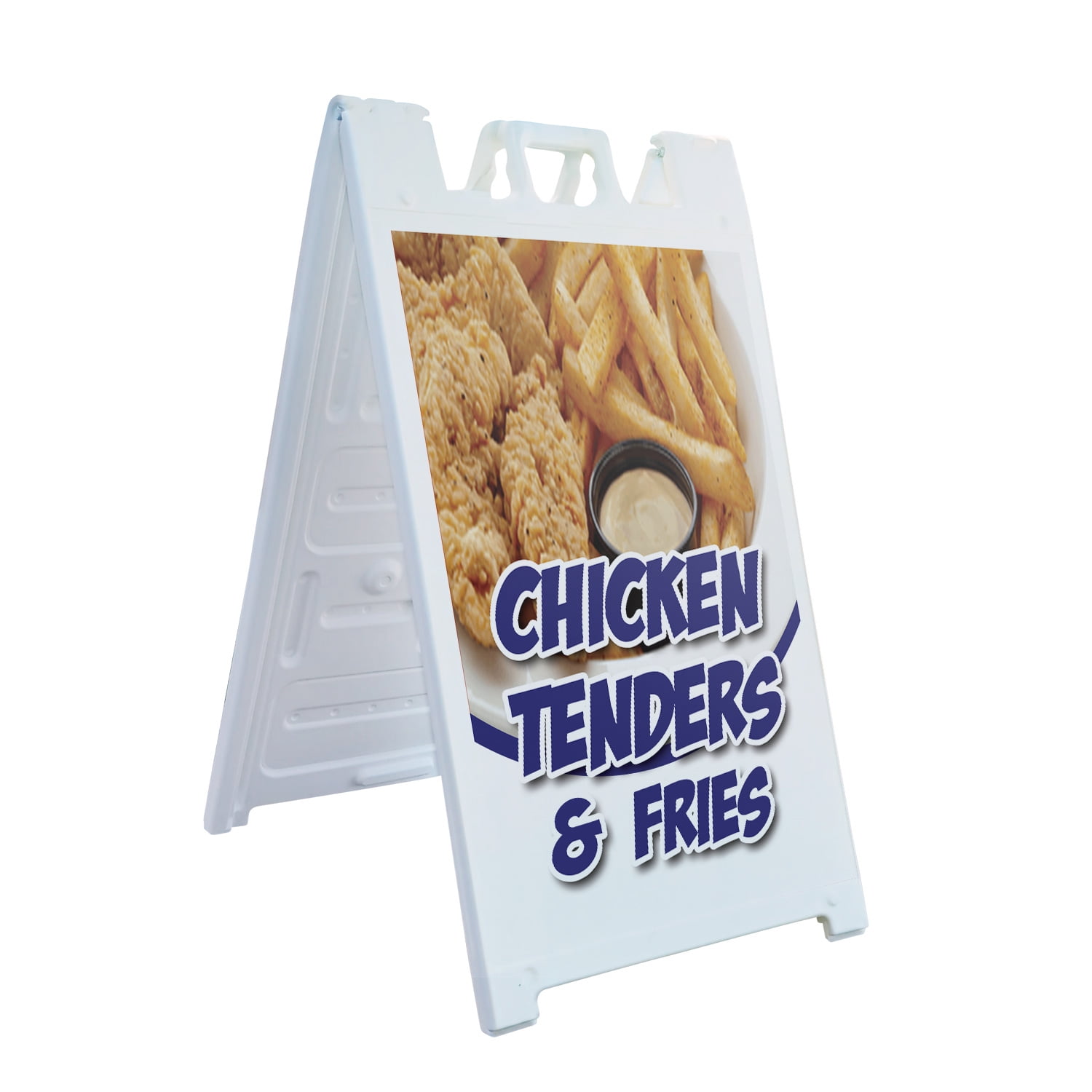 A-frame Sidewalk Chicken Tenders And Fries 24" x 36" Double Sided A ...