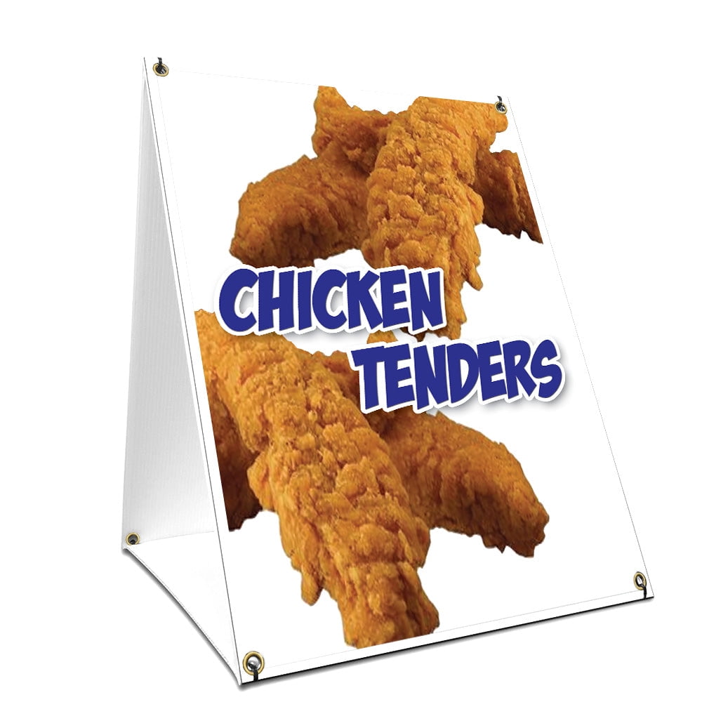 A-frame Sidewalk Chicken Tenders Sign With Graphics On Each Side | 24 ...