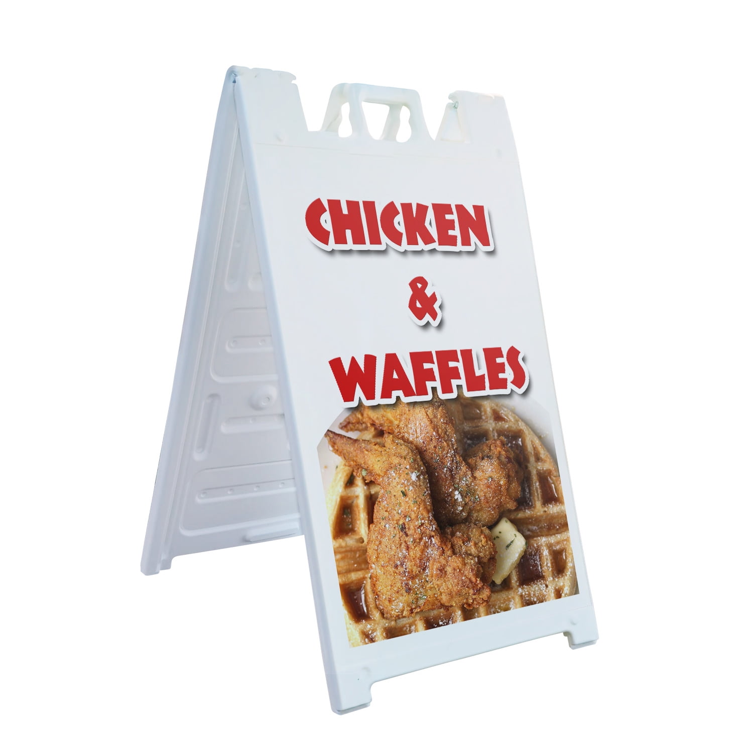A-frame Sidewalk Chicken & Waffles 24" x 36" Double Sided A-Frame ...
