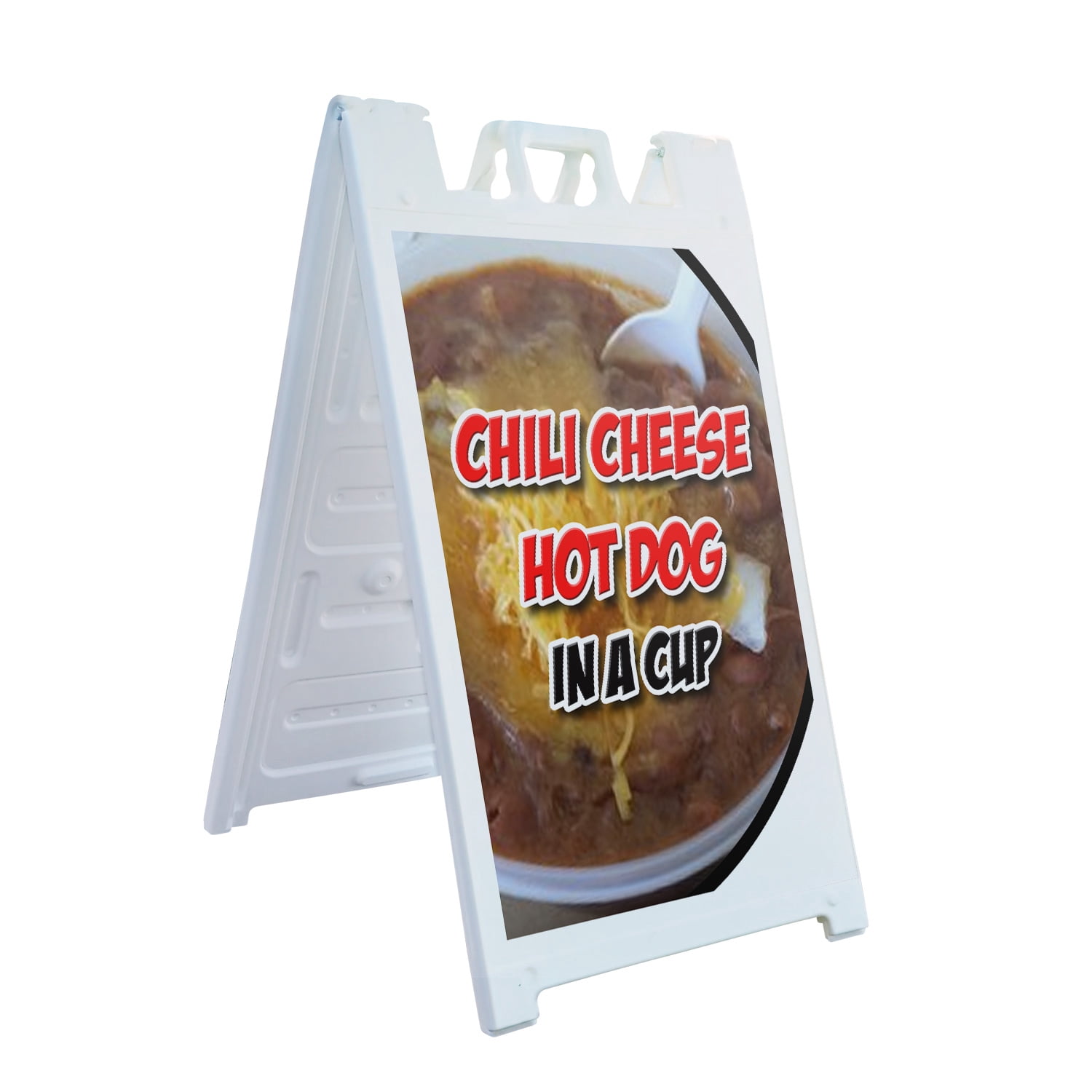 A-frame Sidewalk Chili Cheese Hot Dog In A Cup 24" x 36" Double Sided A ...