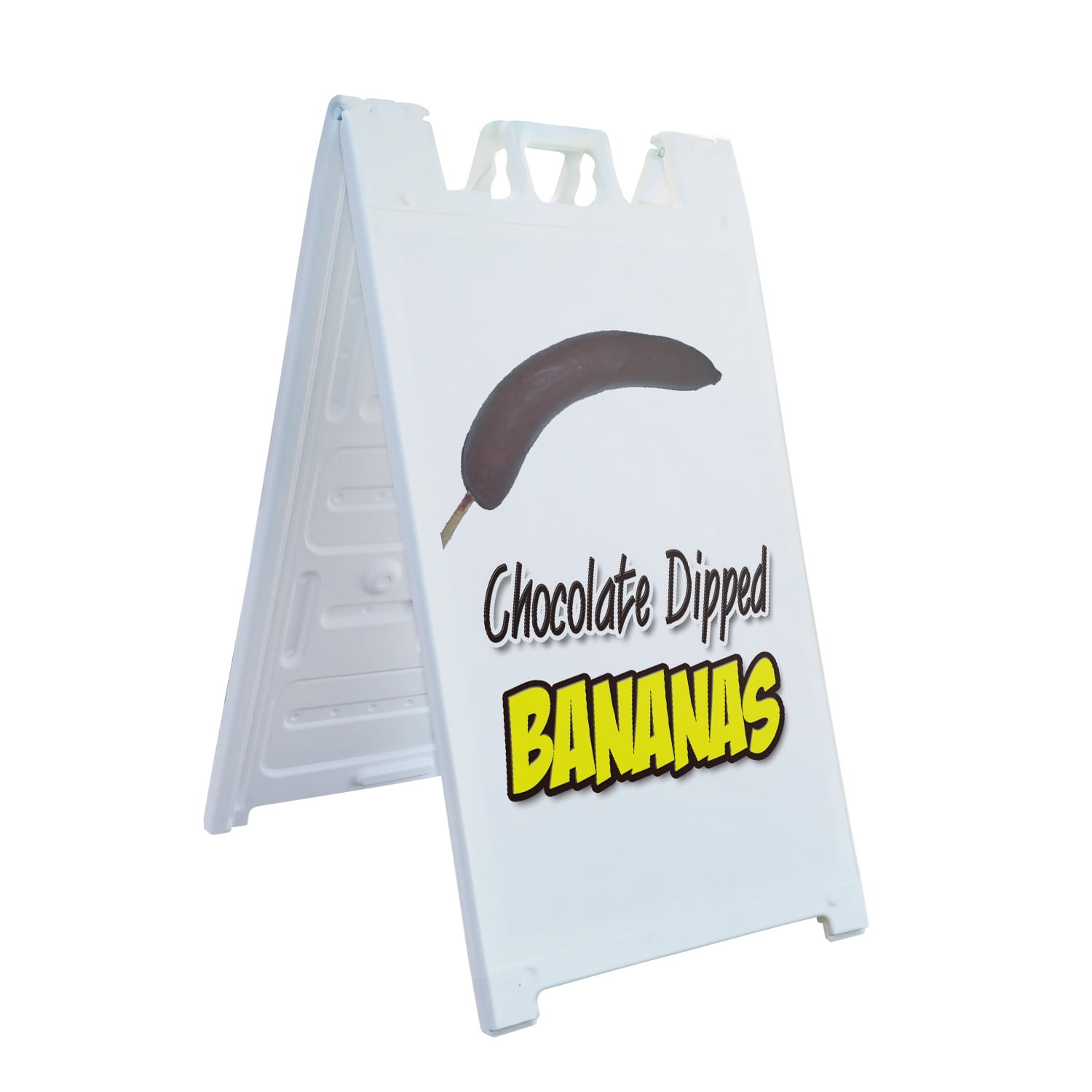 A-frame Sidewalk Chocolate Dipped Bananas 24" x 36" Double Sided A ...
