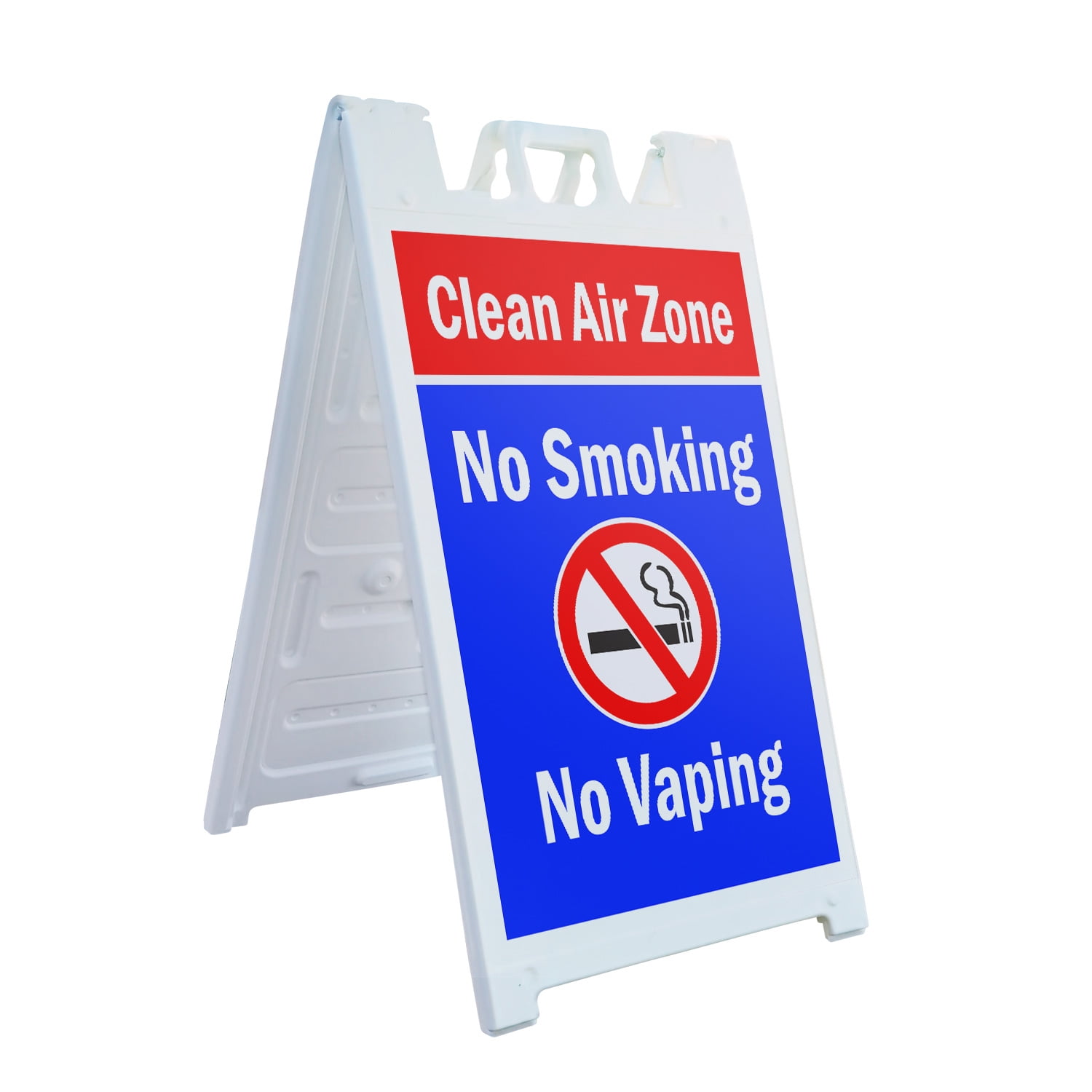 A-frame Sidewalk Clean Air Zone No Smoking No Vaping 24" x 36" Double ...