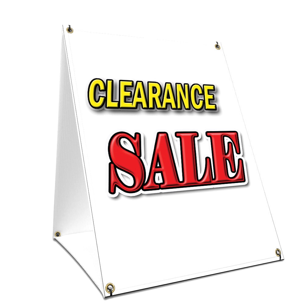 A-frame Sidewalk Clearance Sale Sign With Graphics On Each Side | 18" X ...