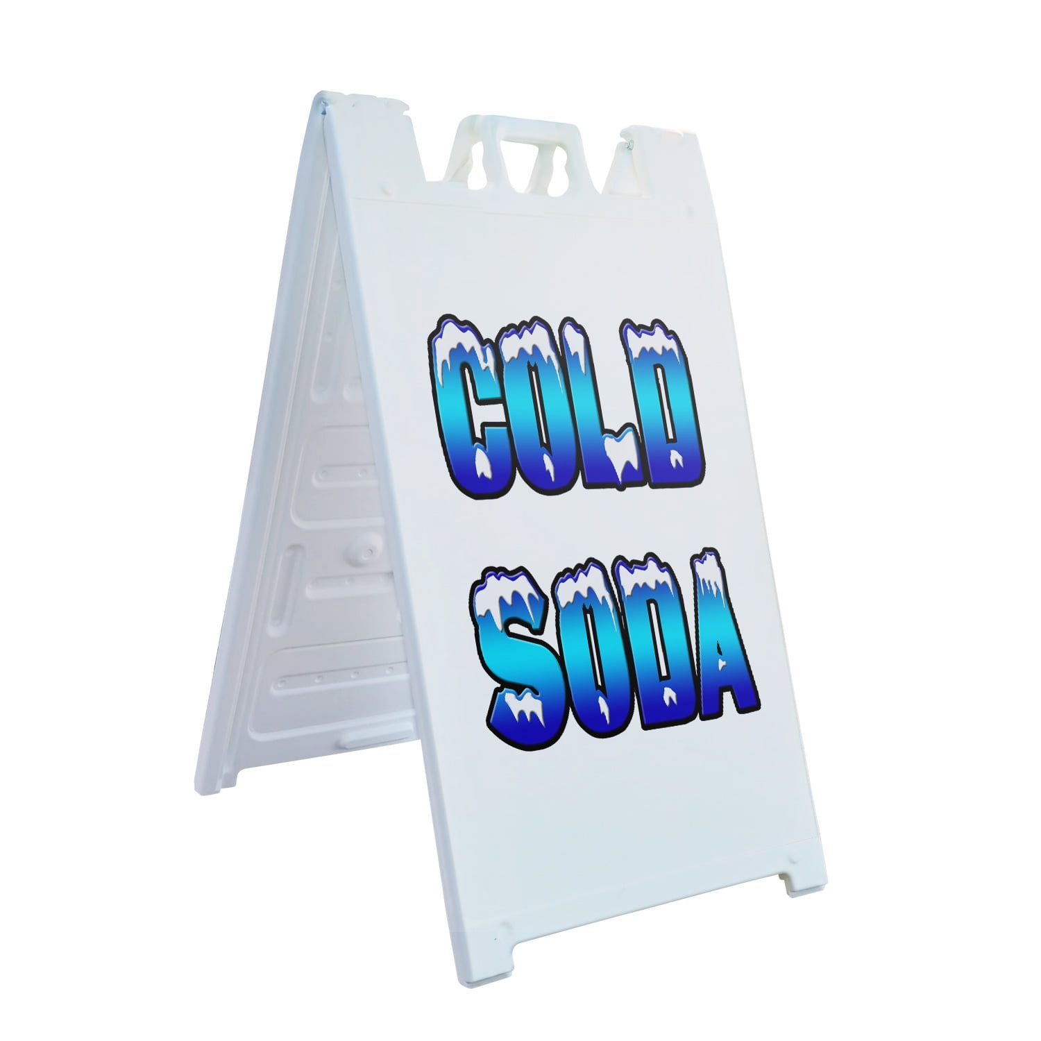A-frame Sidewalk Cold Soda 24" x 36" Double Sided A-Frame Sidewalk Sign ...
