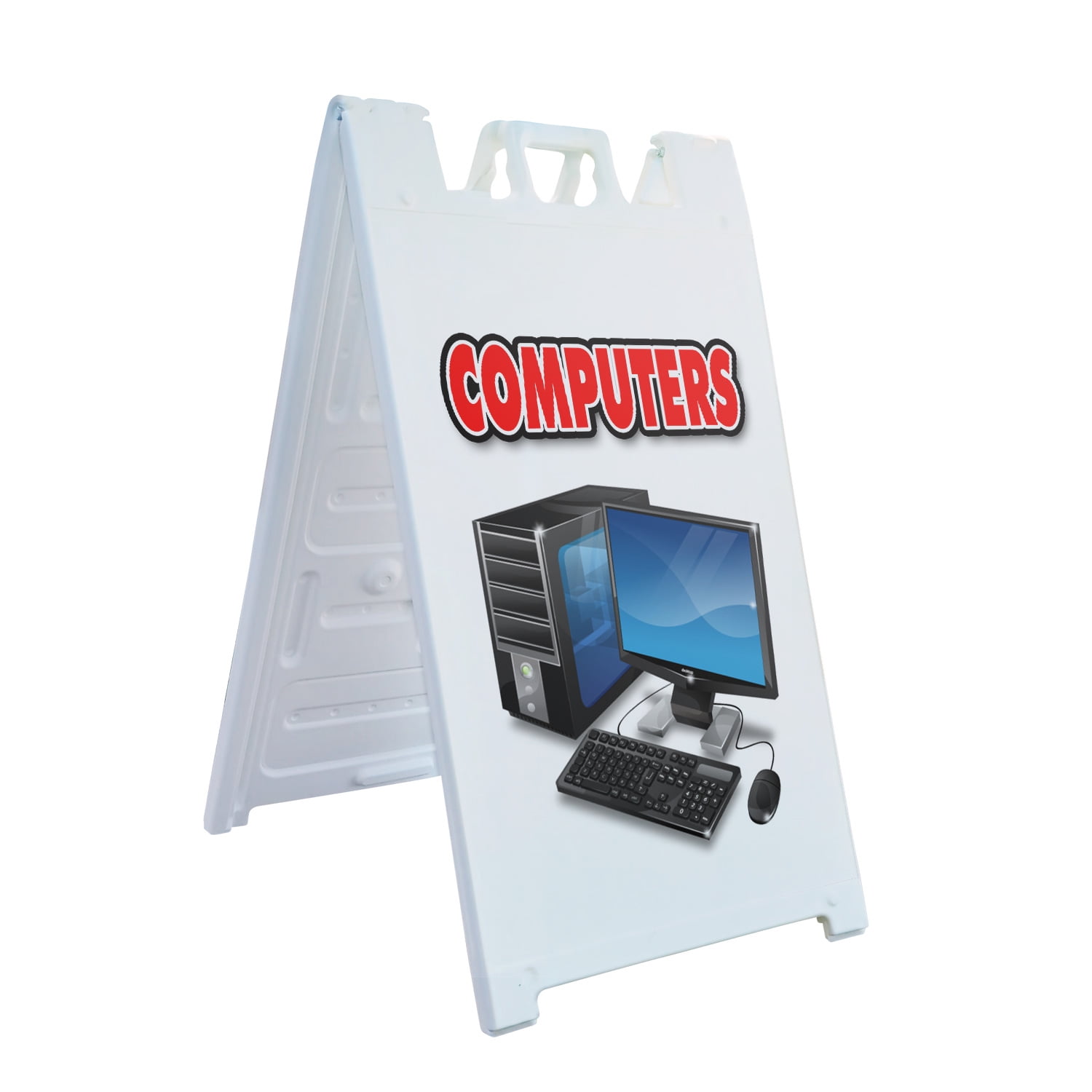 A-frame Sidewalk Computers 24" x 36" Double Sided A-Frame Sidewalk Sign ...