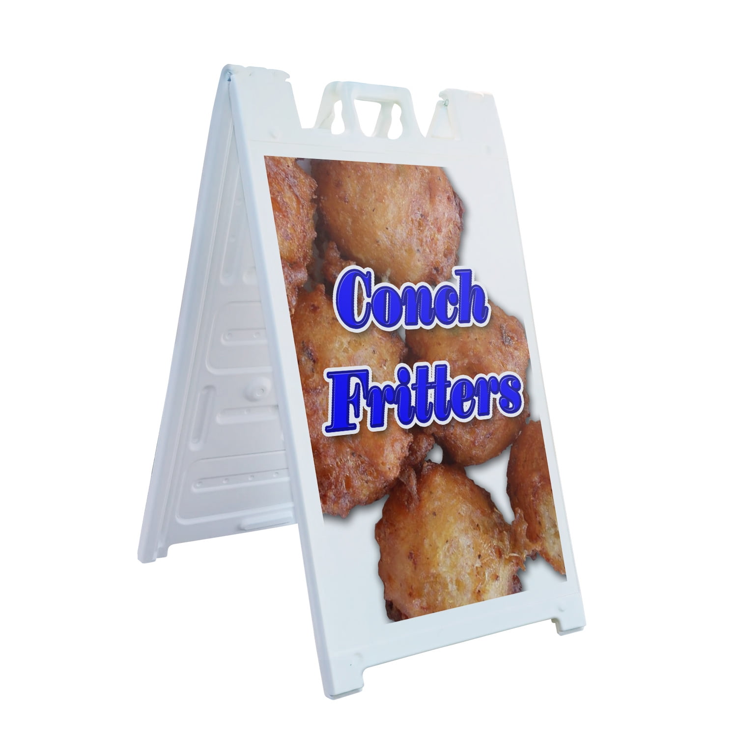 A-frame Sidewalk Conch Fritters 24" x 36" Double Sided A-Frame Sidewalk ...