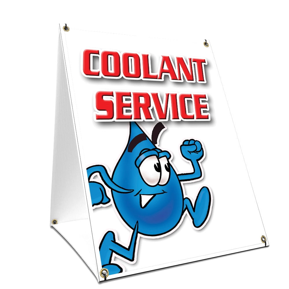 A-frame Sidewalk Coolant Service Sign With Graphics On Each Side | 24 ...