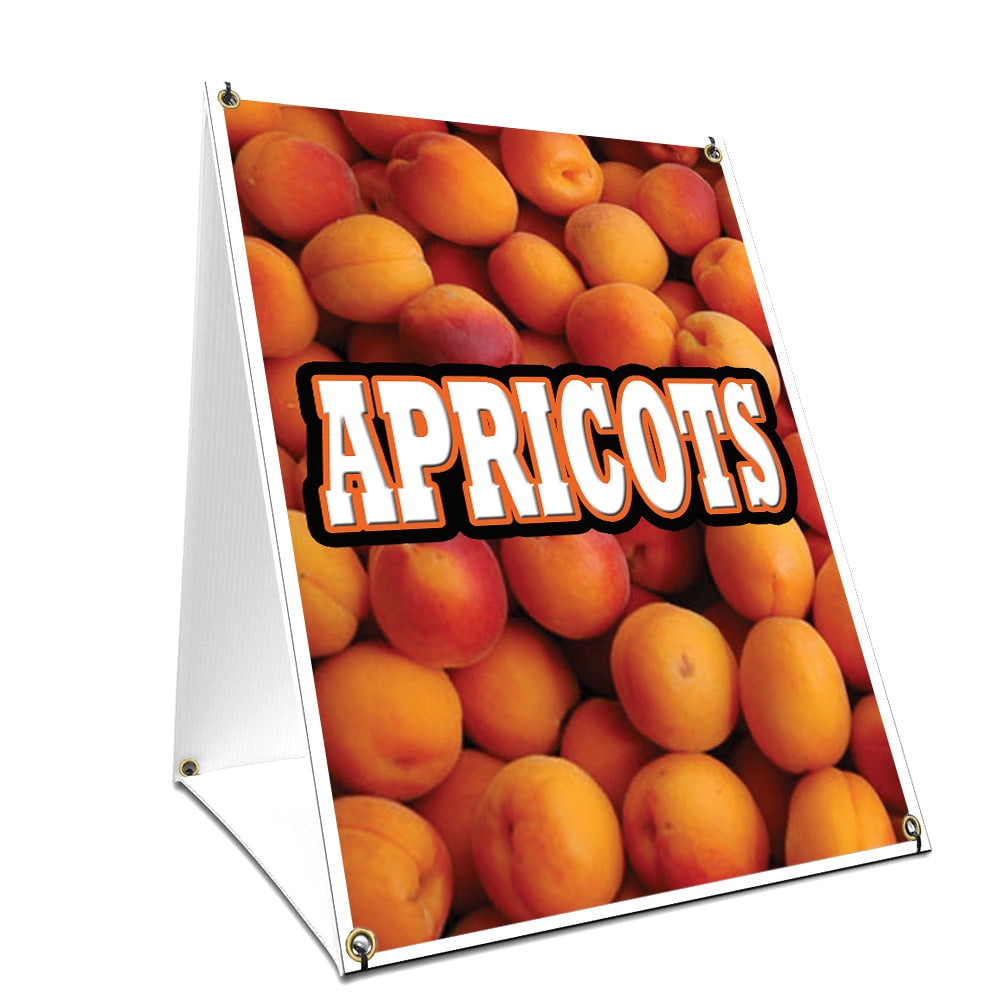 A-frame Sidewalk Coroplast Apricots Sign With Graphics On Each Side ...