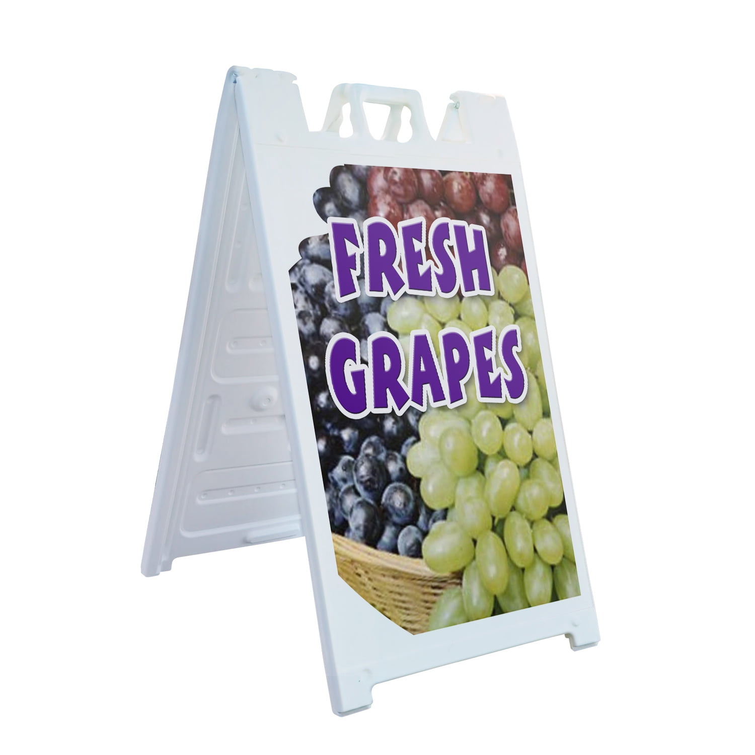 A-frame Sidewalk Coroplast Fresh Grapes 24" x 36" Double Sided A-Frame ...
