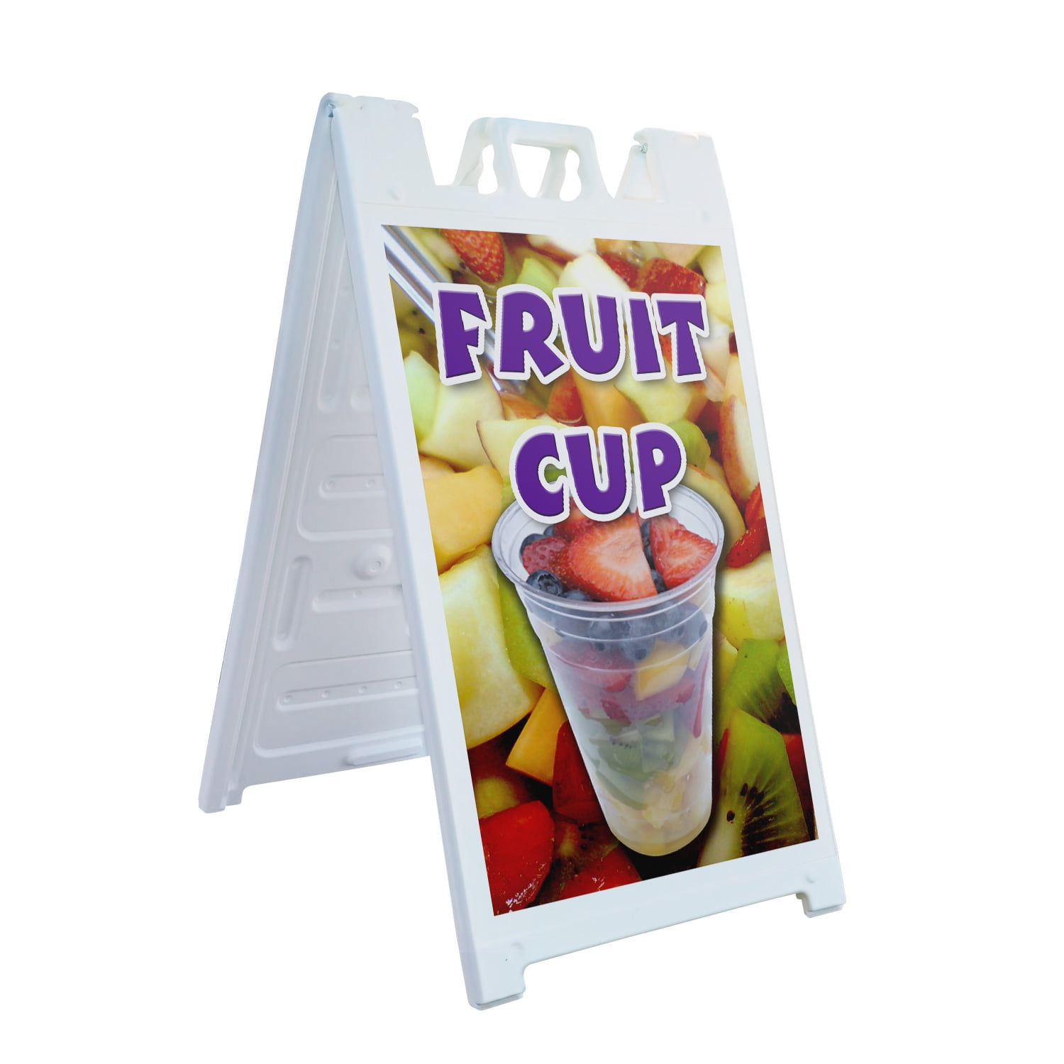 A-frame Sidewalk Coroplast Fruit Cup 24" x 36" Double Sided A-Frame ...