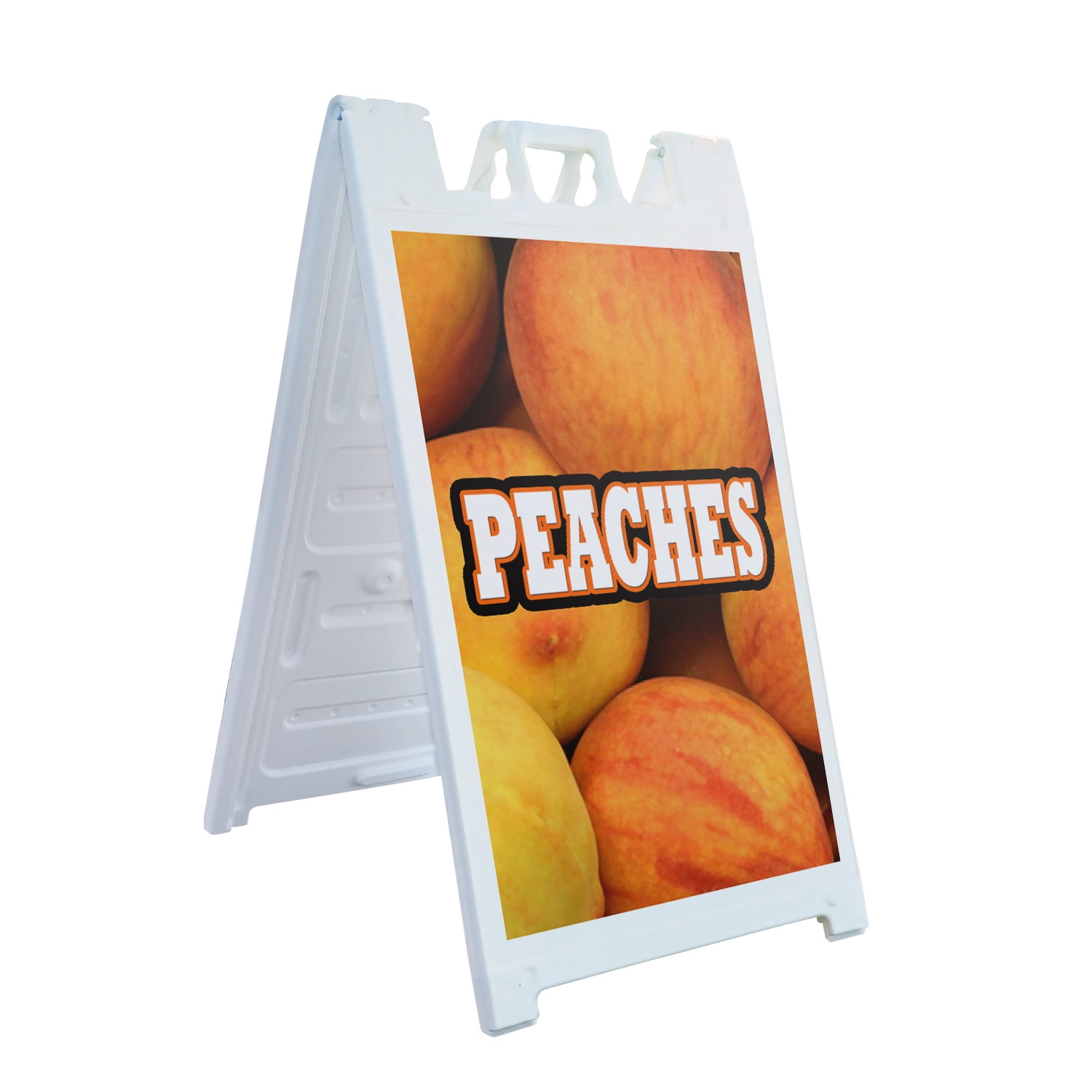 A-frame Sidewalk Coroplast Peaches 24" x 36" Double Sided A-Frame ...