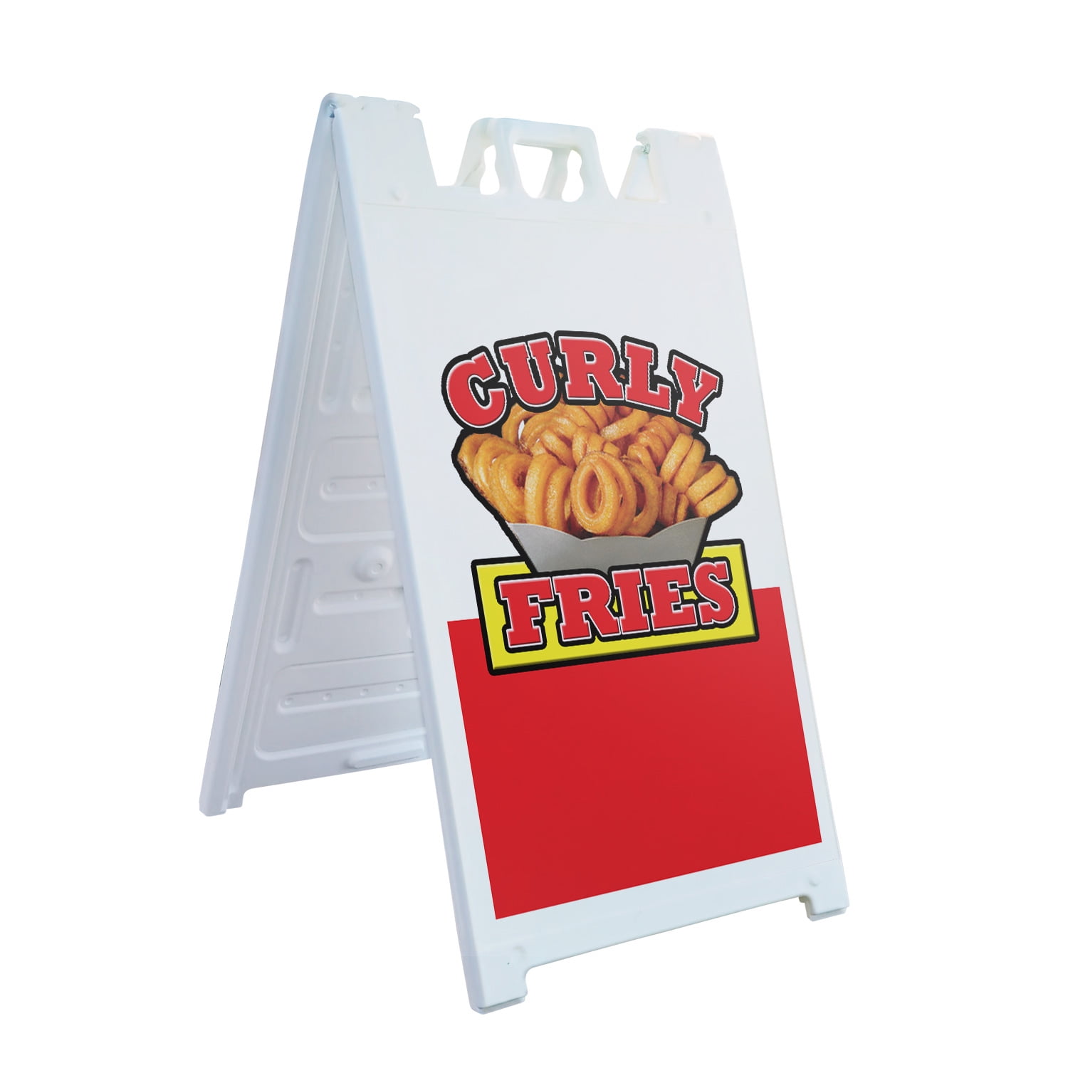 A-frame Sidewalk Curly Fries 24" x 36" Double Sided A-Frame Sidewalk ...