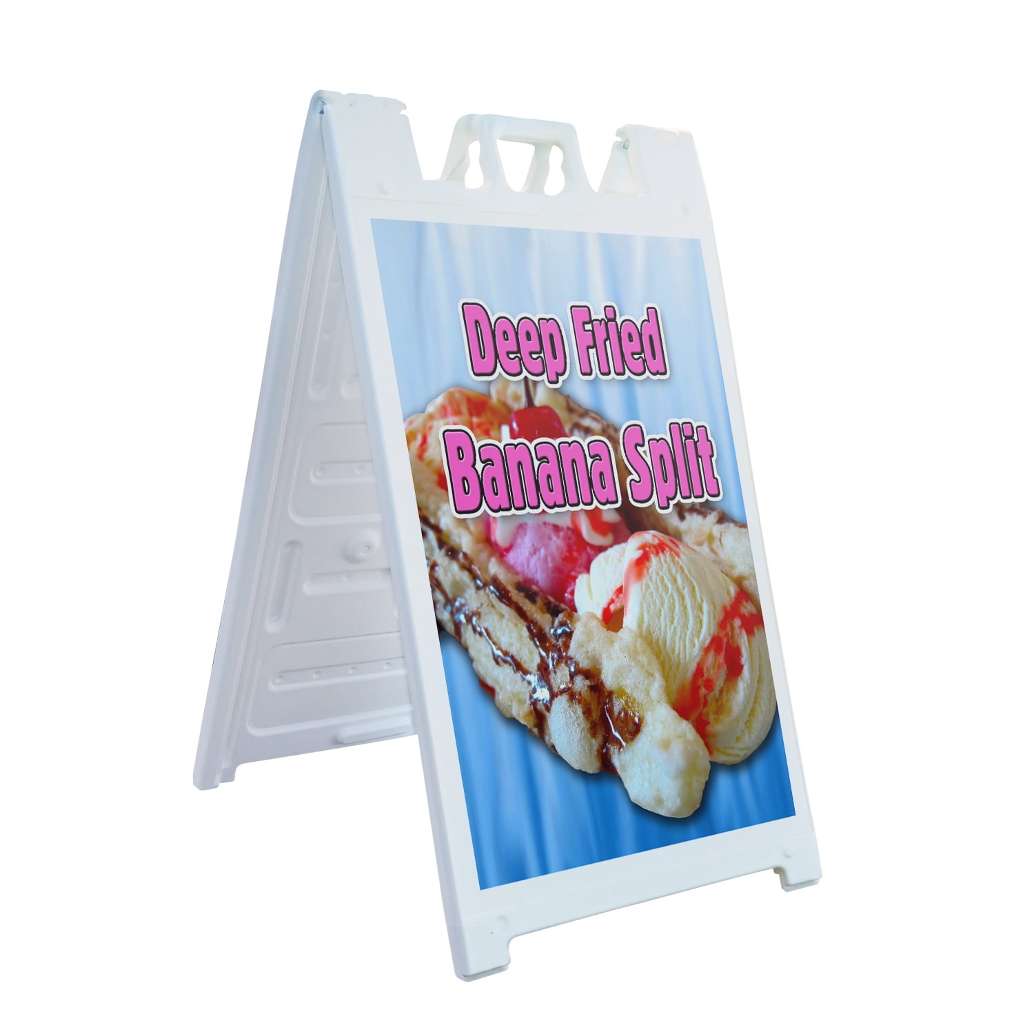 A-frame Sidewalk Deep Fried Banana Split 24" x 36" Double Sided A-Frame ...