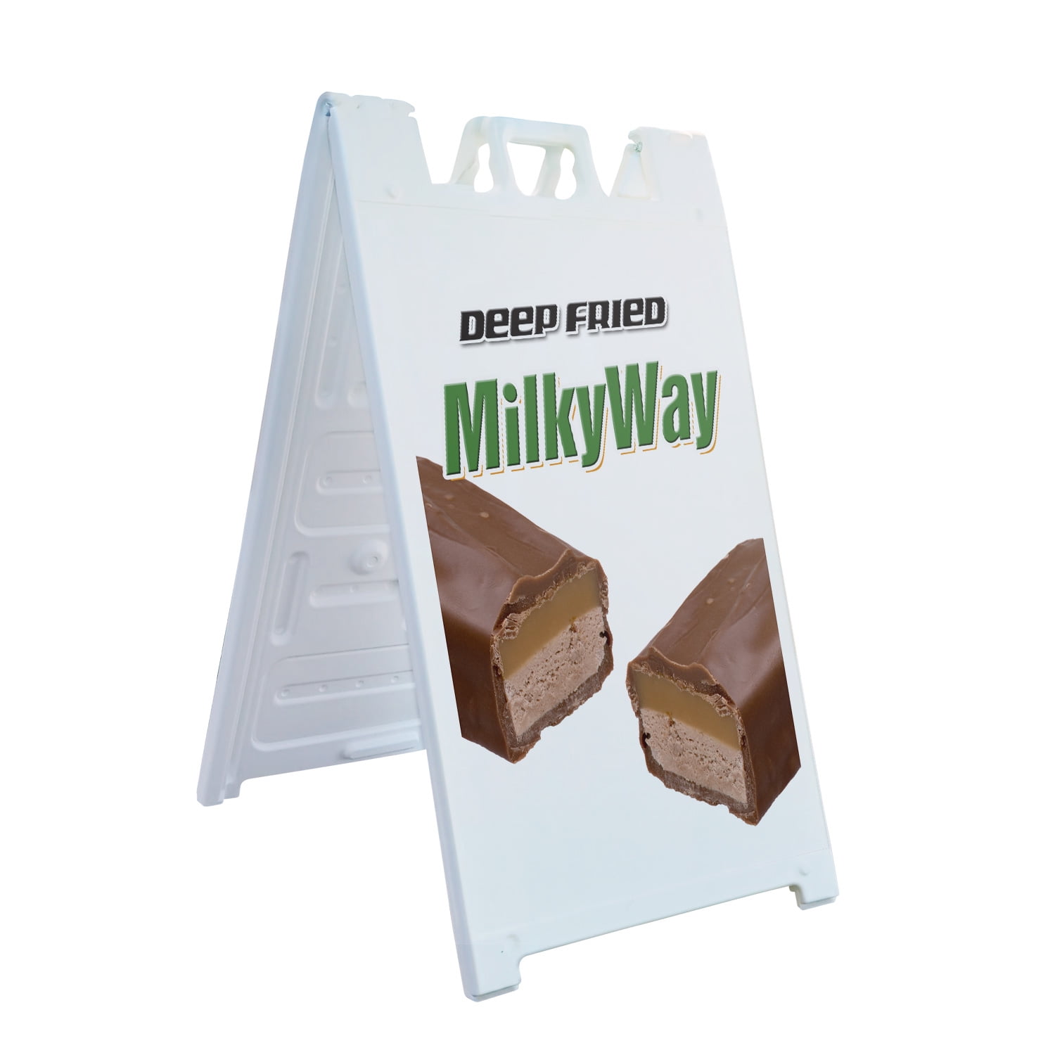 A-frame Sidewalk Deep Fried Milky Way 24" x 36" Double Sided A-Frame ...