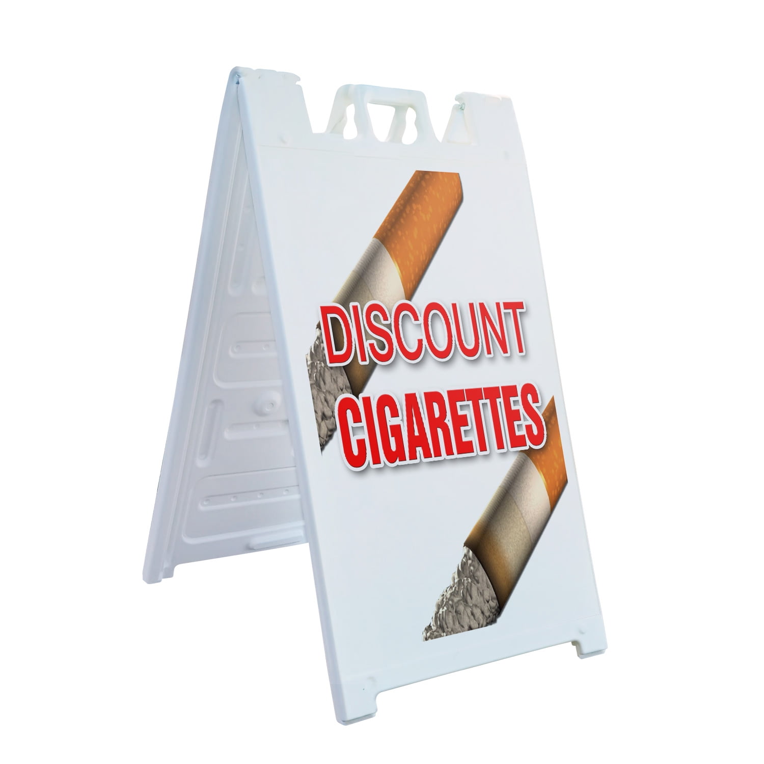 A-frame Sidewalk Discount Cigarettes 24" x 36" Double Sided A-Frame ...