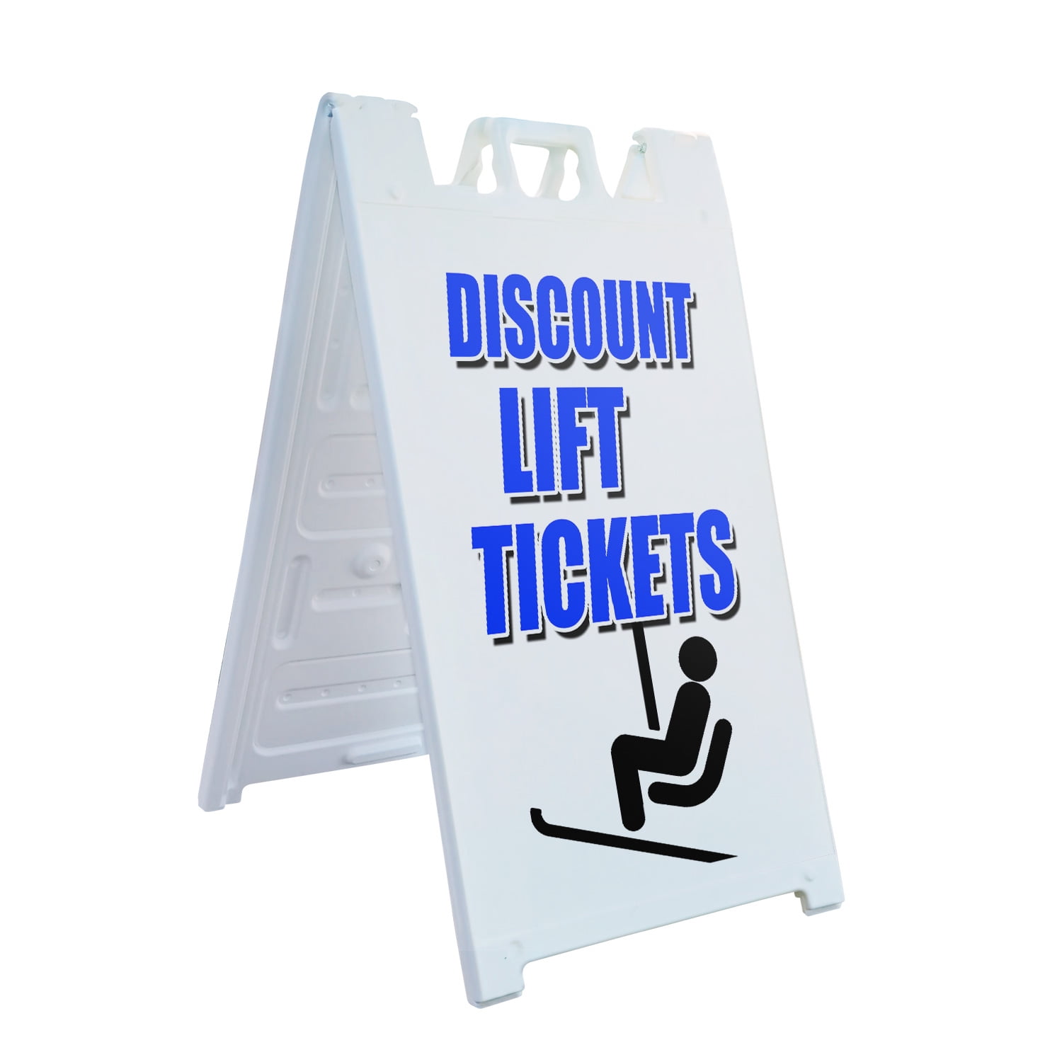 A-frame Sidewalk Discount Lift Tickets 24" x 36" Double Sided A-Frame ...