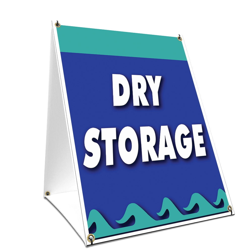 A-frame Sidewalk Dry Storage Sign With Graphics On Each Side | 18" X 24 ...