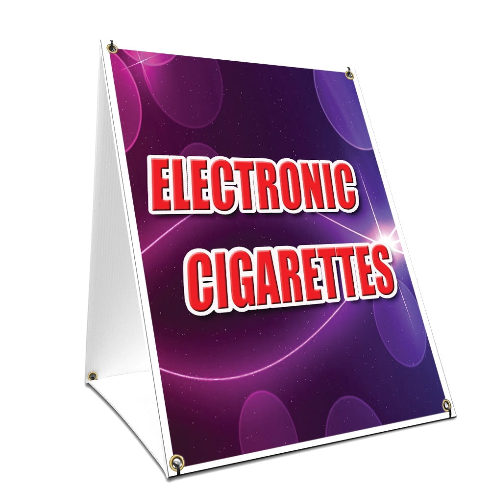 A-frame Sidewalk Electronic Cigarettes Sign With Graphics On Each Side ...