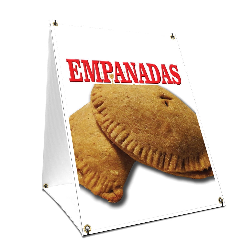 A-frame Sidewalk Empanadas Sign With Graphics On Each Side | 24" X 36 ...