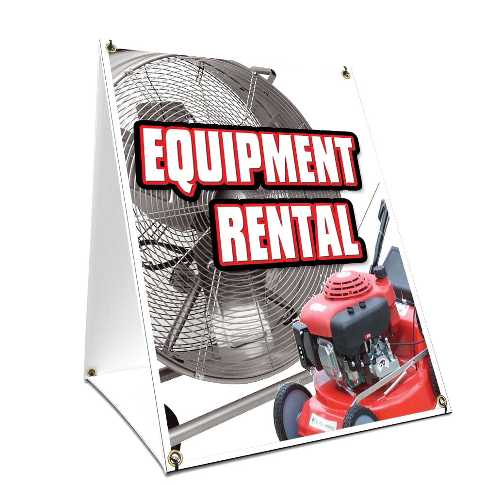 A-frame Sidewalk Equipment Rental Sign With Graphics On Each Side | 18 ...