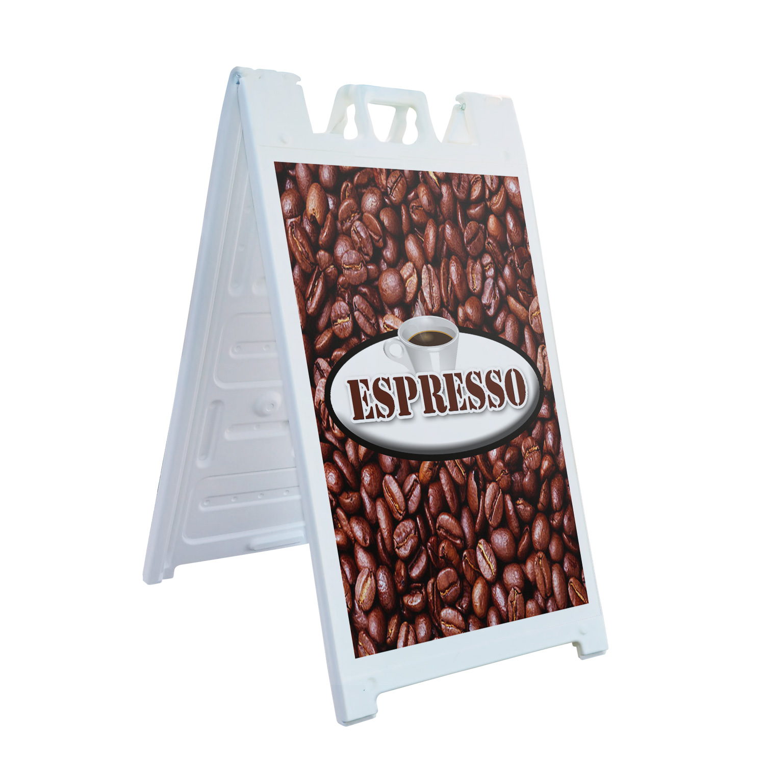A-frame Sidewalk Espresso 24" x 36" Double Sided A-Frame Sidewalk Sign ...