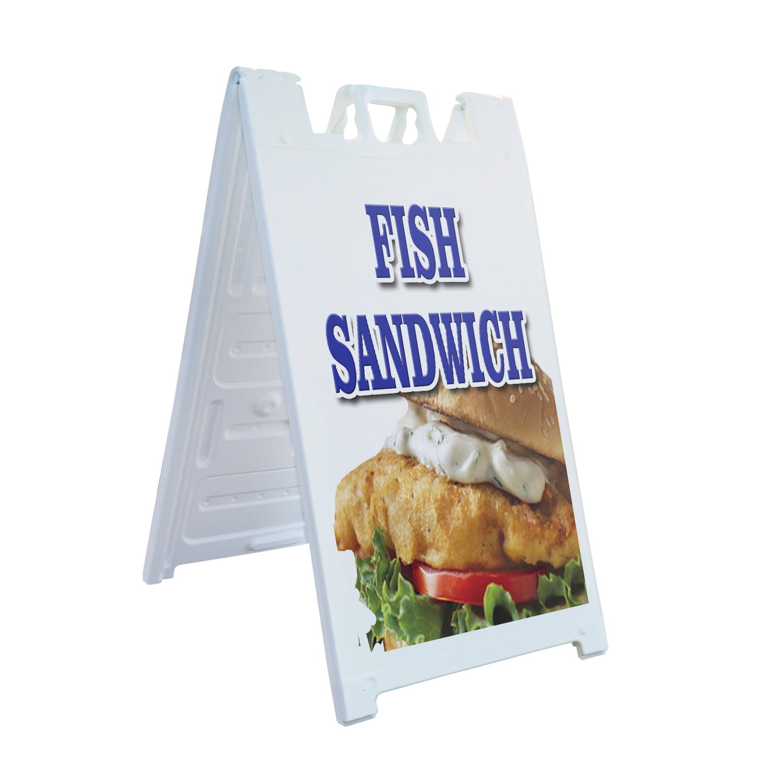 A-frame Sidewalk Fish Sandwich 24" x 36" Double Sided A-Frame Sidewalk ...