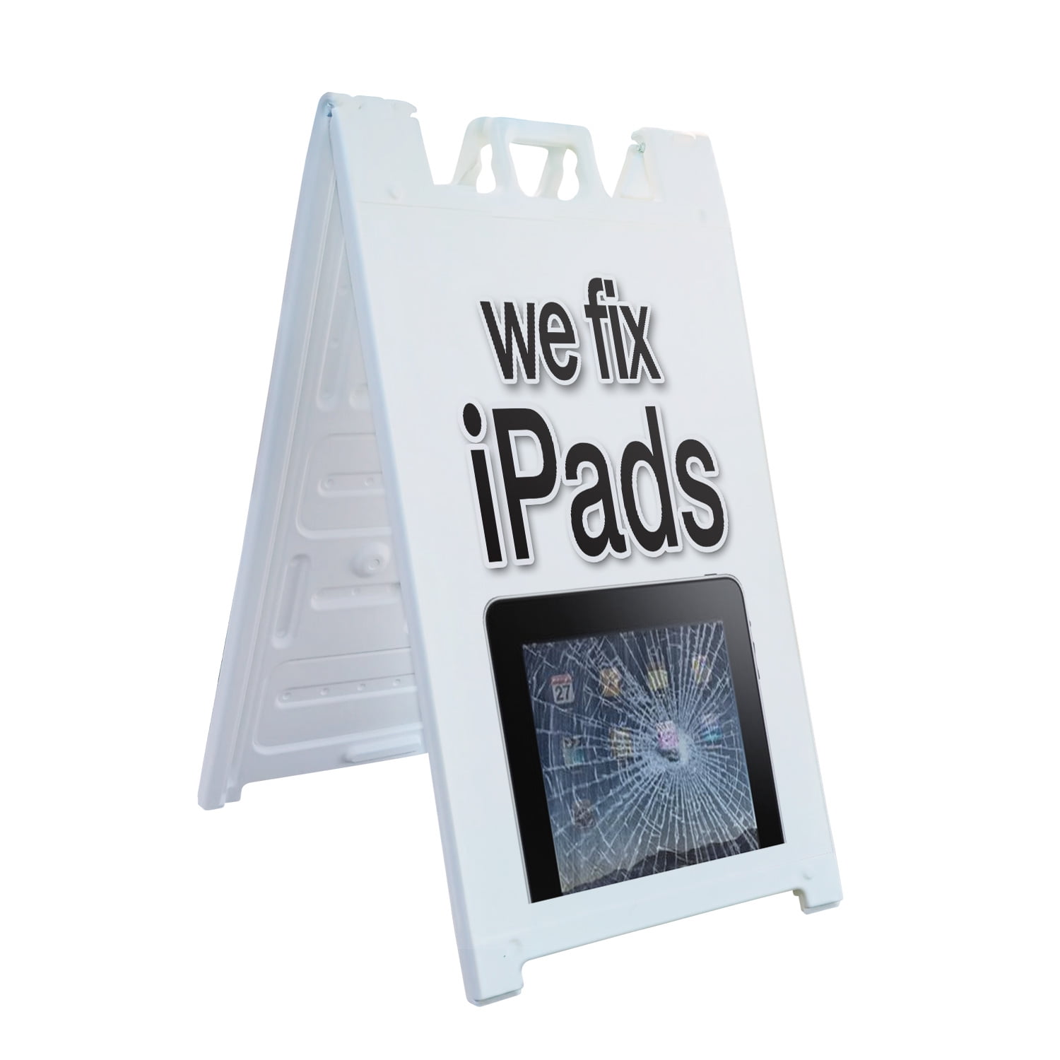 A-frame Sidewalk We Fix Ipads 24" x 36" Double Sided A-Frame Sidewalk ...