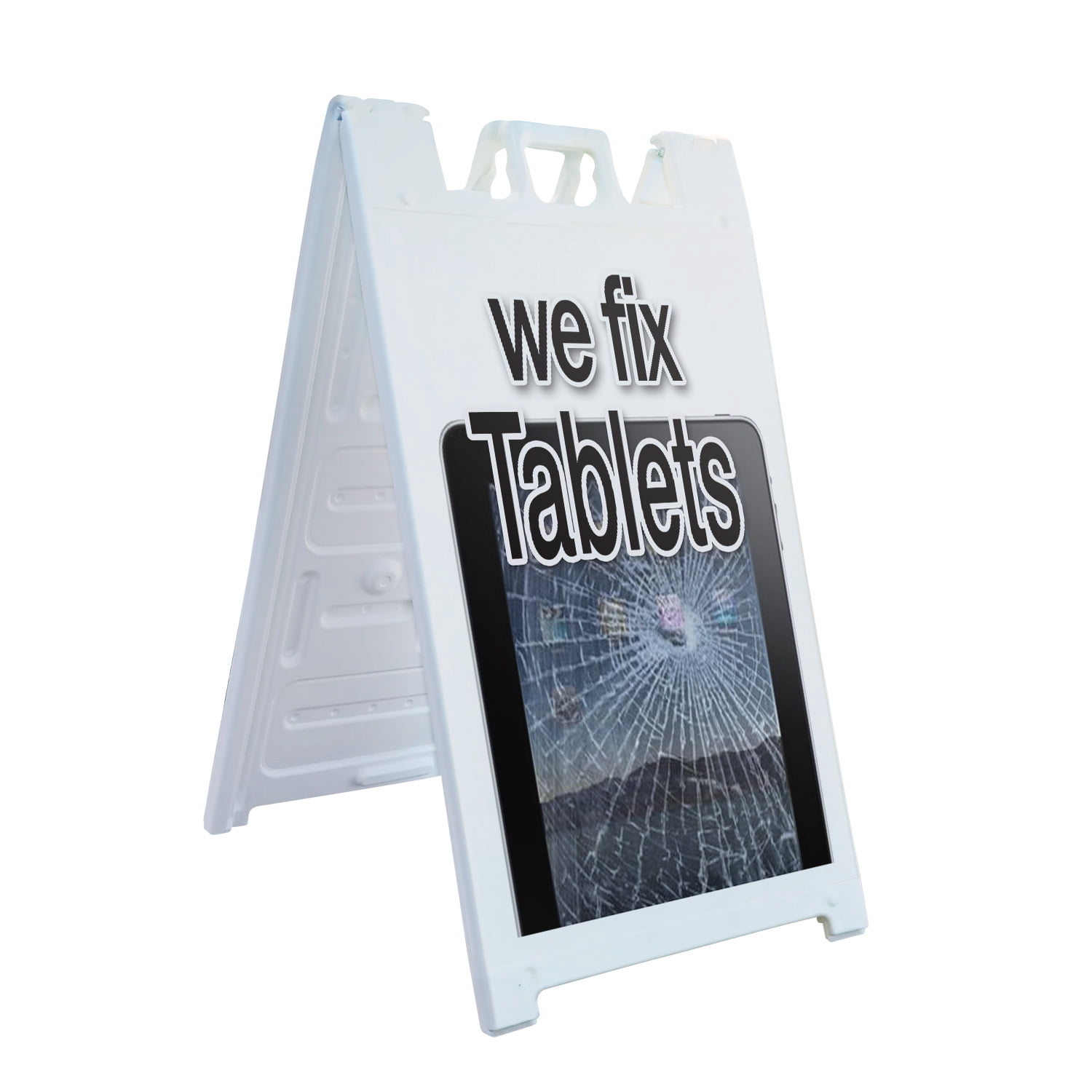 A-frame Sidewalk We Fix Tablets 24" x 36" Double Sided A-Frame Sidewalk ...