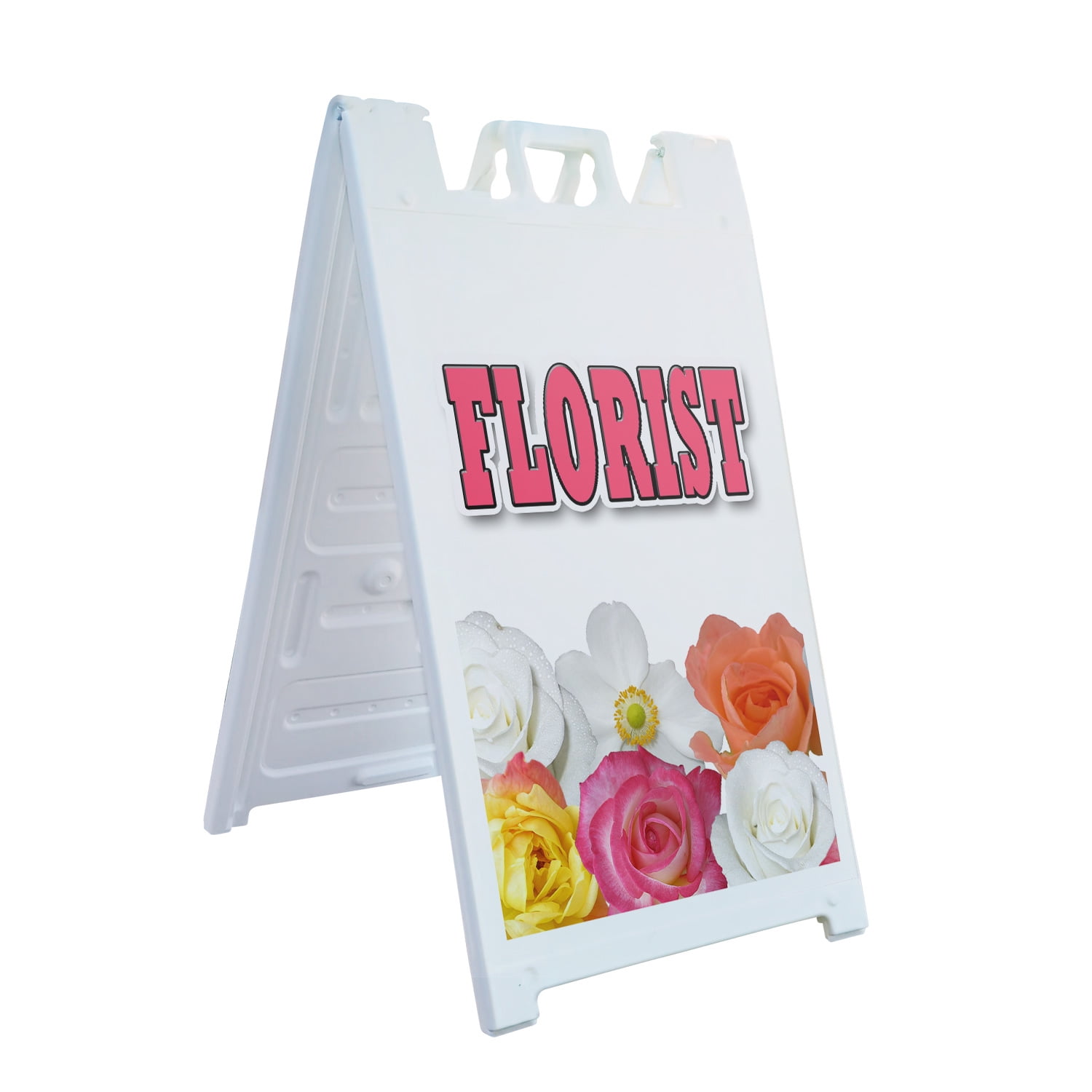 A-frame Sidewalk Florist 24" x 36" Double Sided A-Frame Sidewalk Sign ...